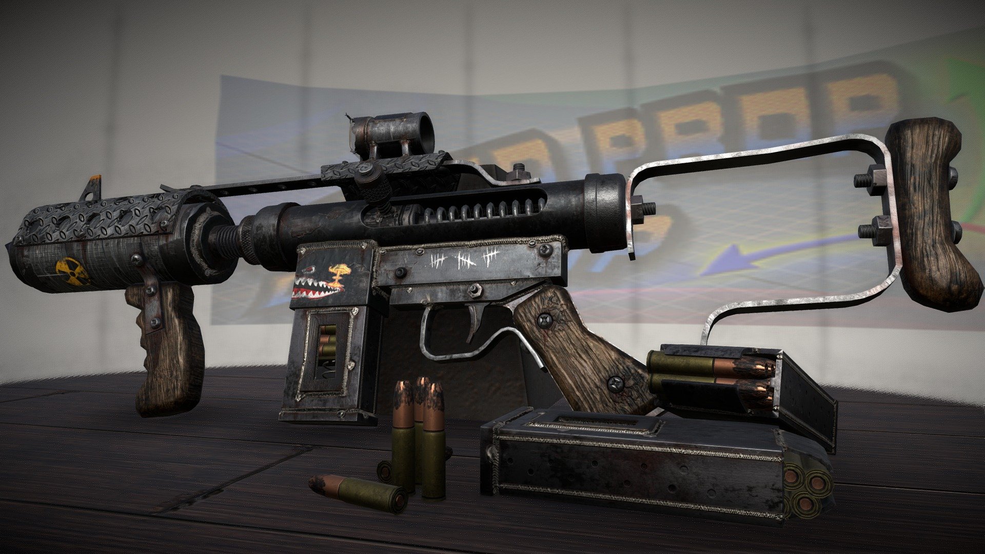 APOCALYPTIC GUN PROP - 3D model by willphase1 [e89d7ff] - Sketchfab