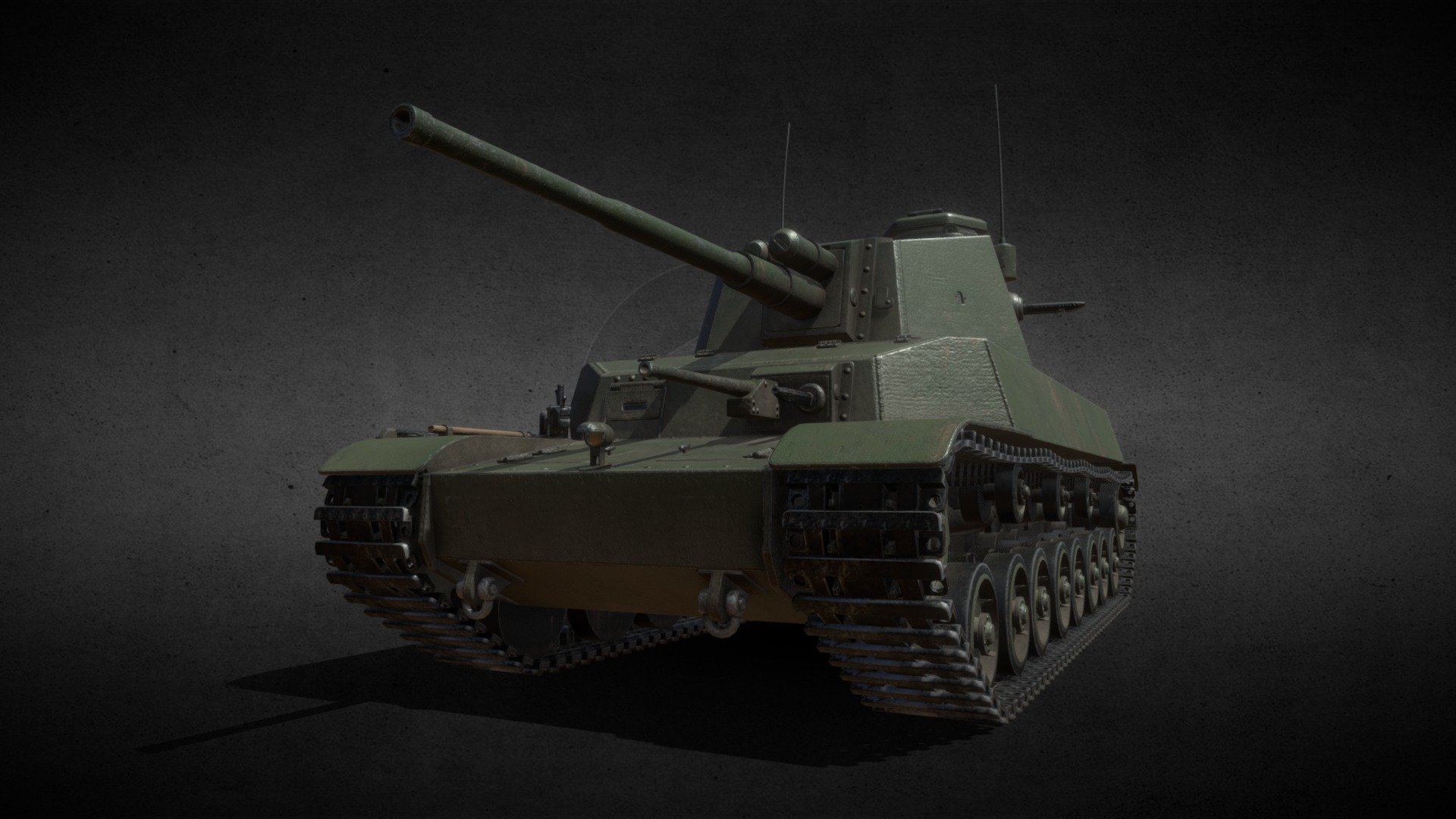Type 5 Chi-Ri (IJA Medium Tank) - Buy Royalty Free 3D model by ...