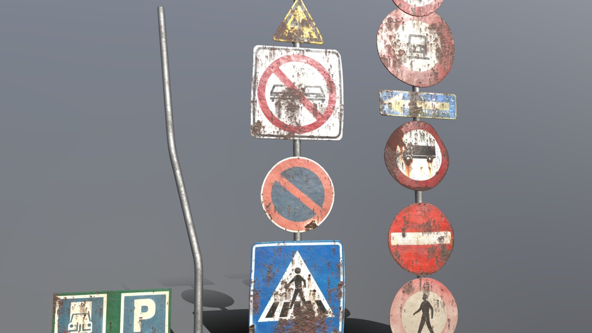 Worn street signs - Download Free 3D model by Nicolai Kilstrup ...