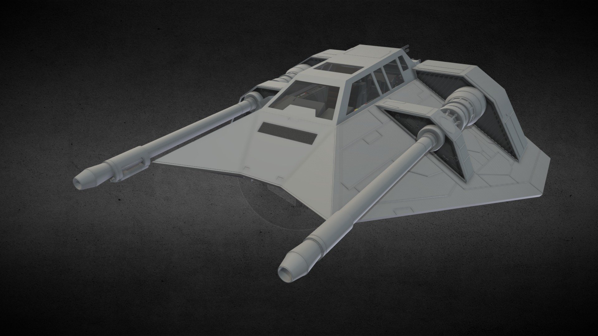 Star Wars: T-47 Airspeeder / Snowspeeder - Download Free 3D model by ...