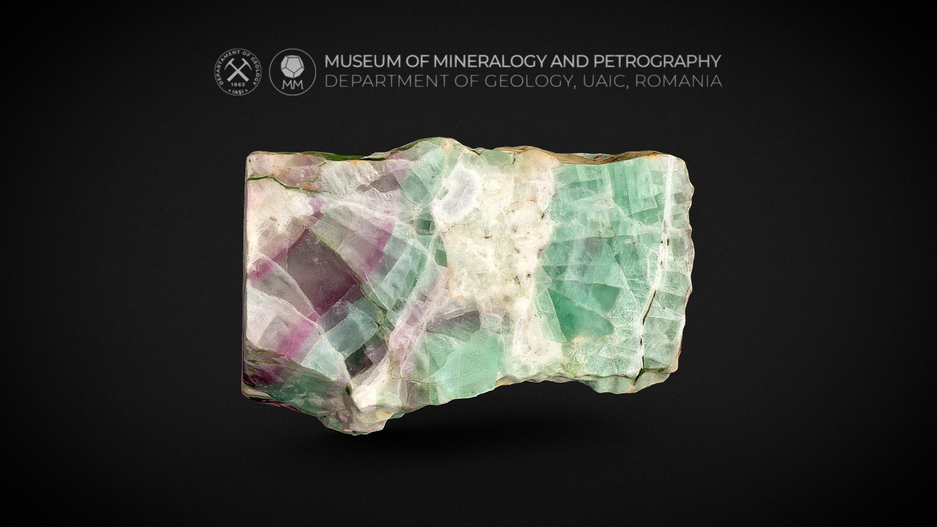 Polished green and purple Fluorite (Fluorspar) - 3D model by Museum of ...