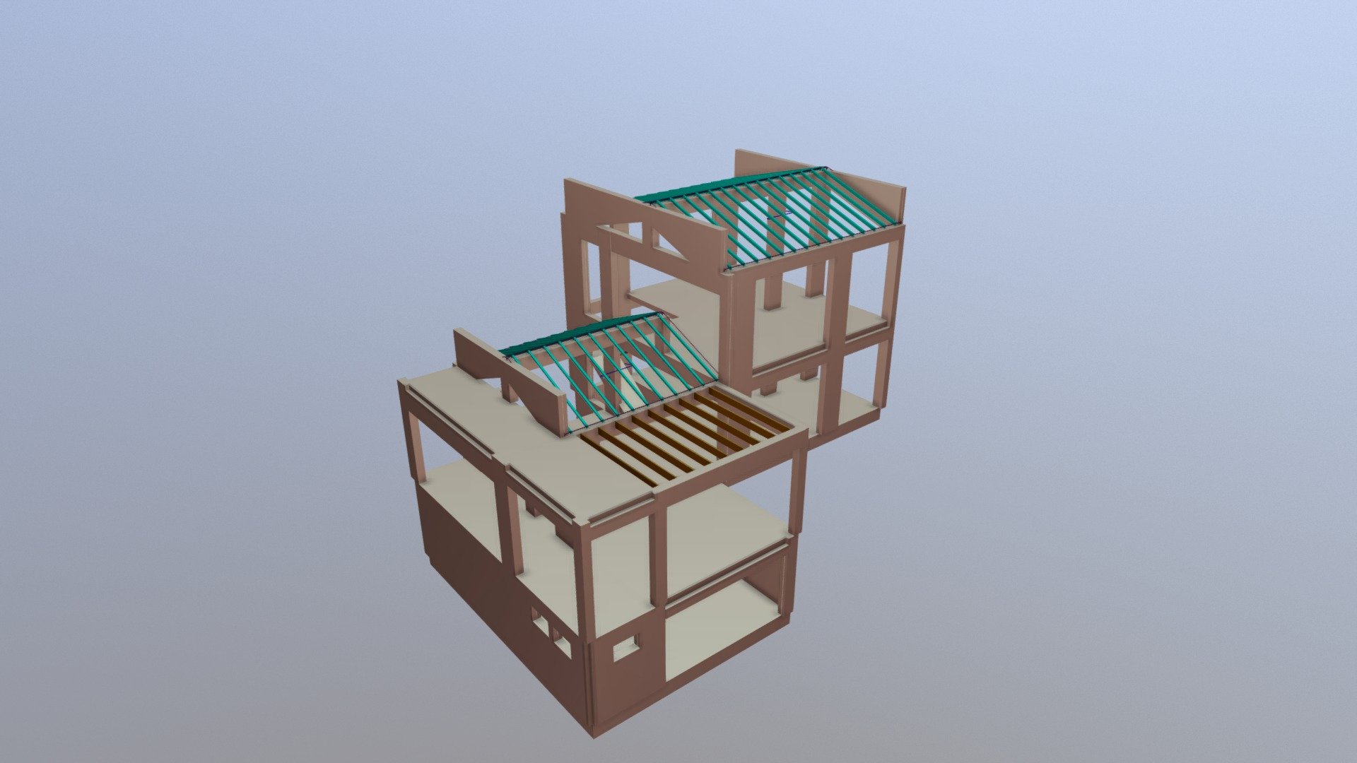 2 Storey RC Structure With Basement (Job N18) - 3D model by MA StruTec ...