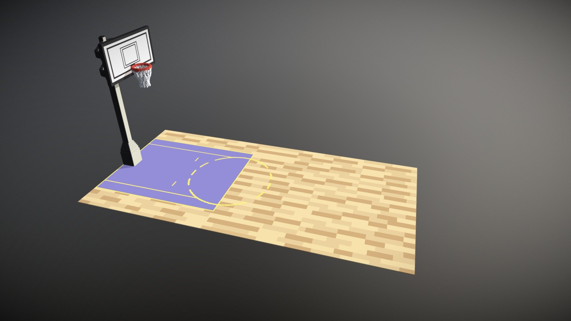 Voxel Basketball hoop - Magicavoxel Asset - Buy Royalty Free 3D model ...