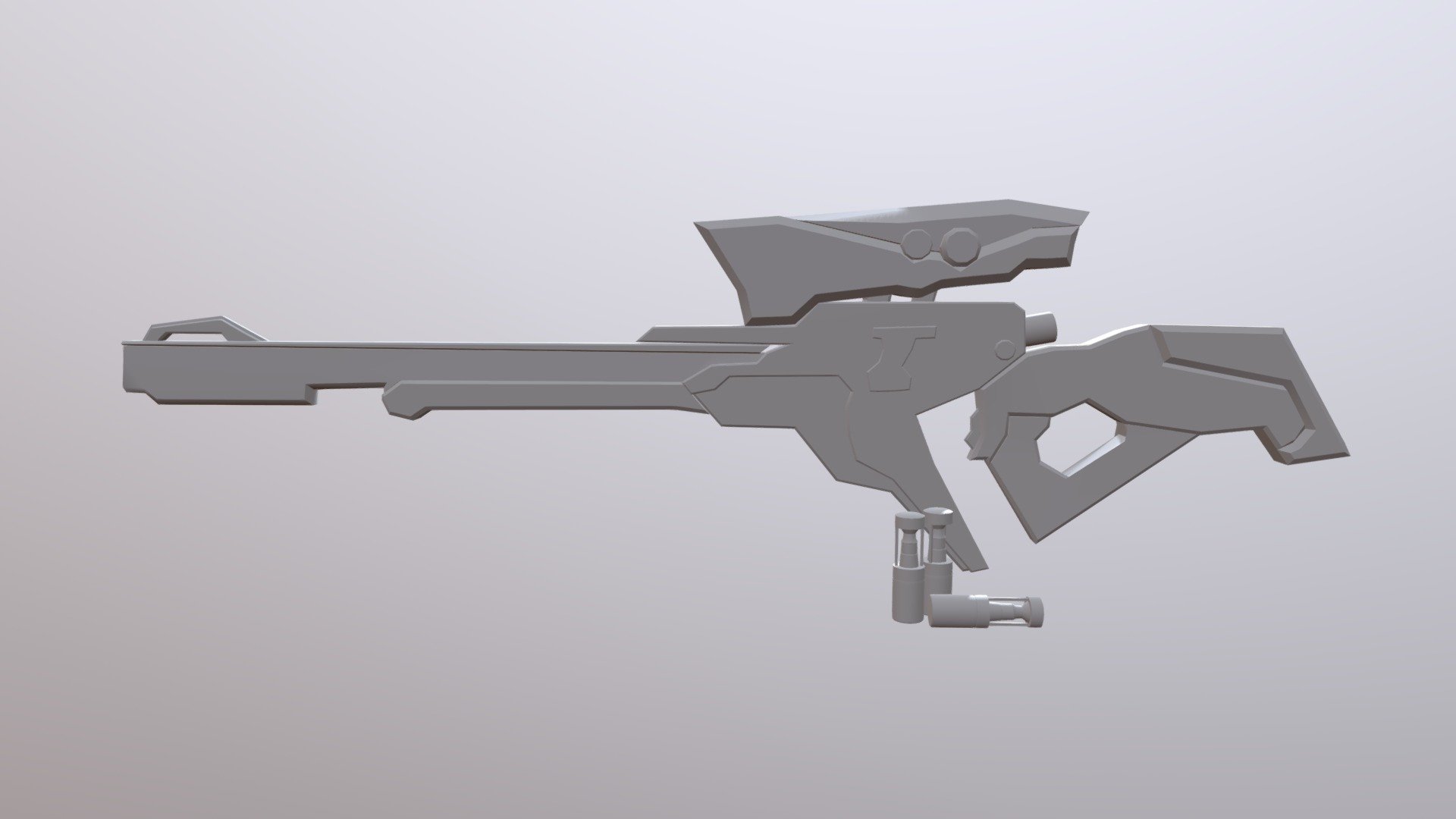 Sniper Rifle w/o textures - 3D model by simple5 [e8b07d5] - Sketchfab