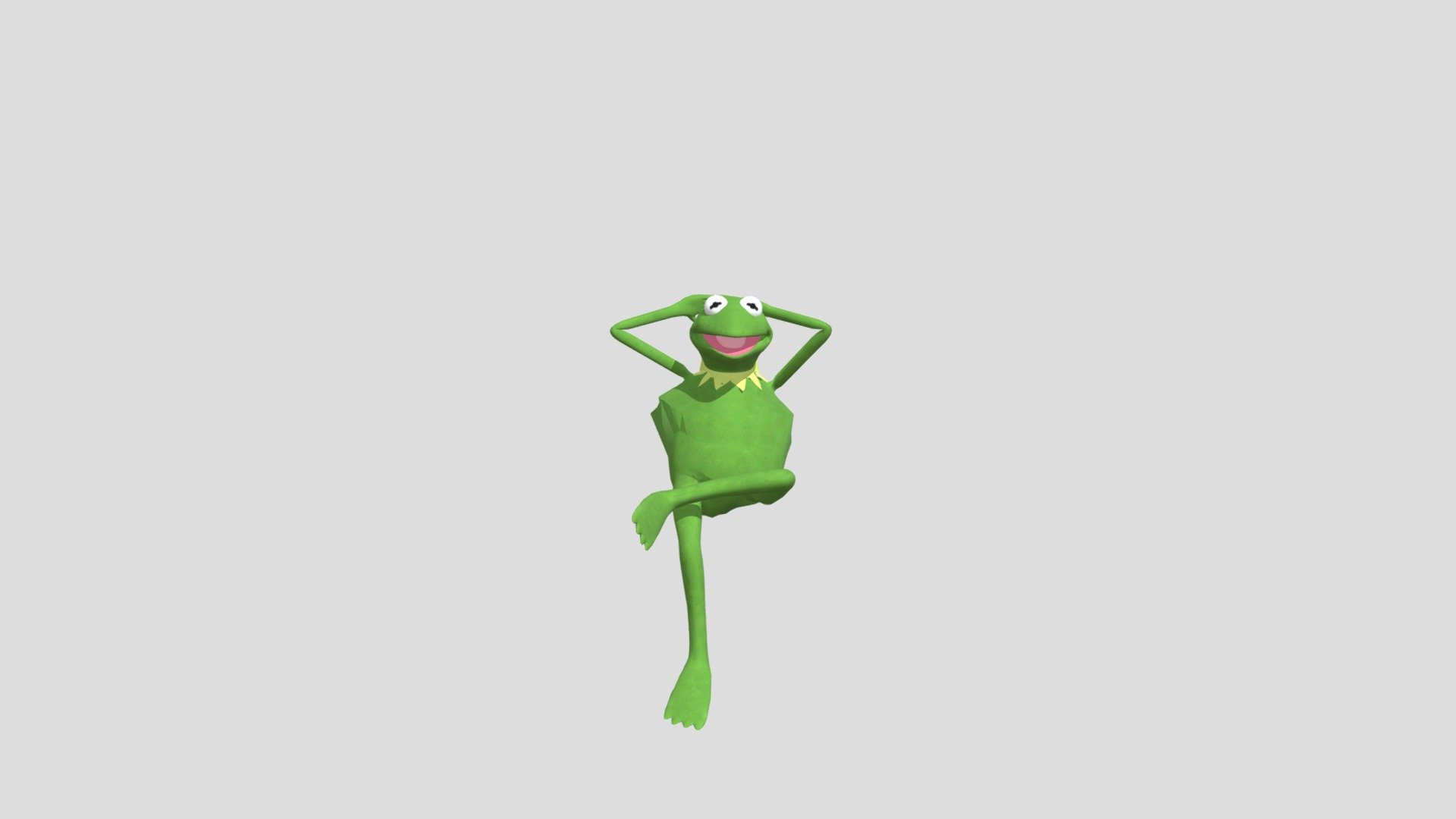 Kermit the Frog Male Sitting Pose - Download Free 3D model by Renato ...