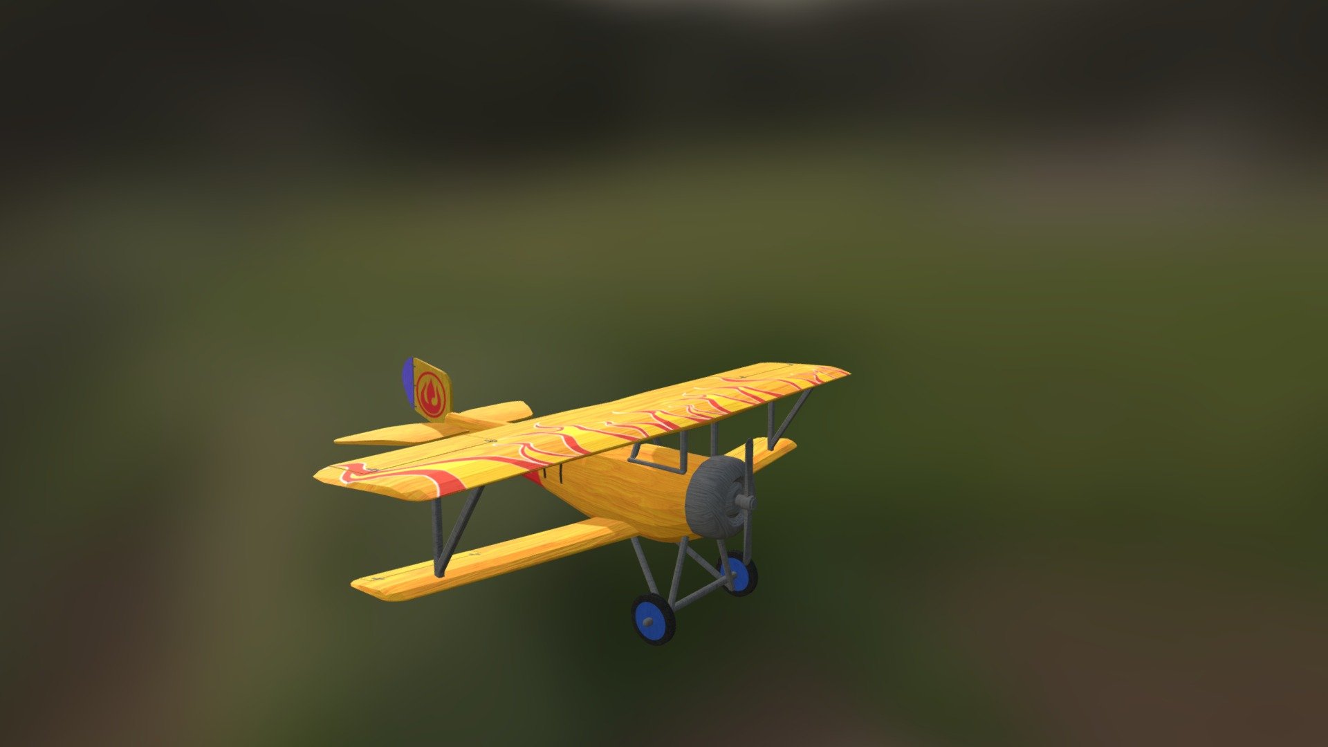 wooden biplane - 3D model by lisow (@lisow123) [e8b5836] - Sketchfab