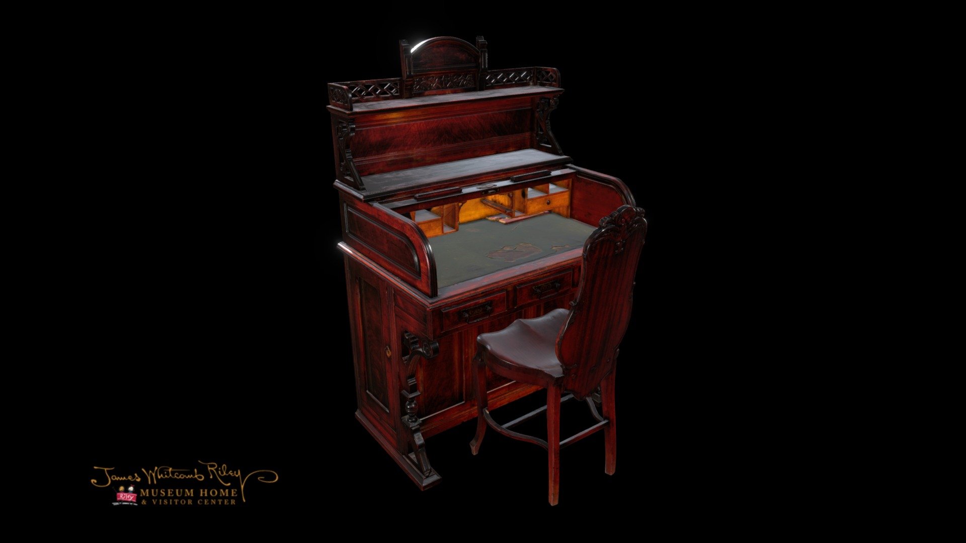 Writing Desk - 3D model by Connections XR (@connectionsxr) [e8bbe34 ...