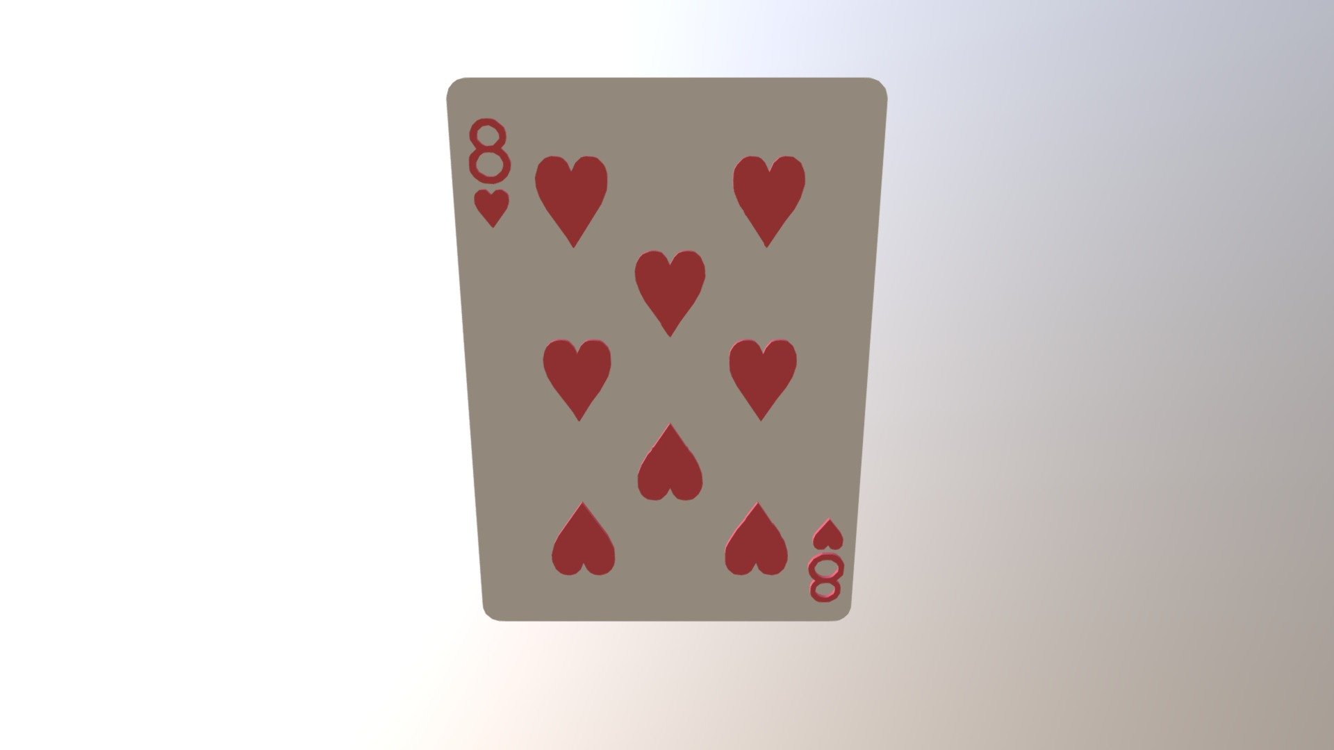 Eight of Hearts Poker Card - 3D model by Fakush [e8bc6ee] - Sketchfab