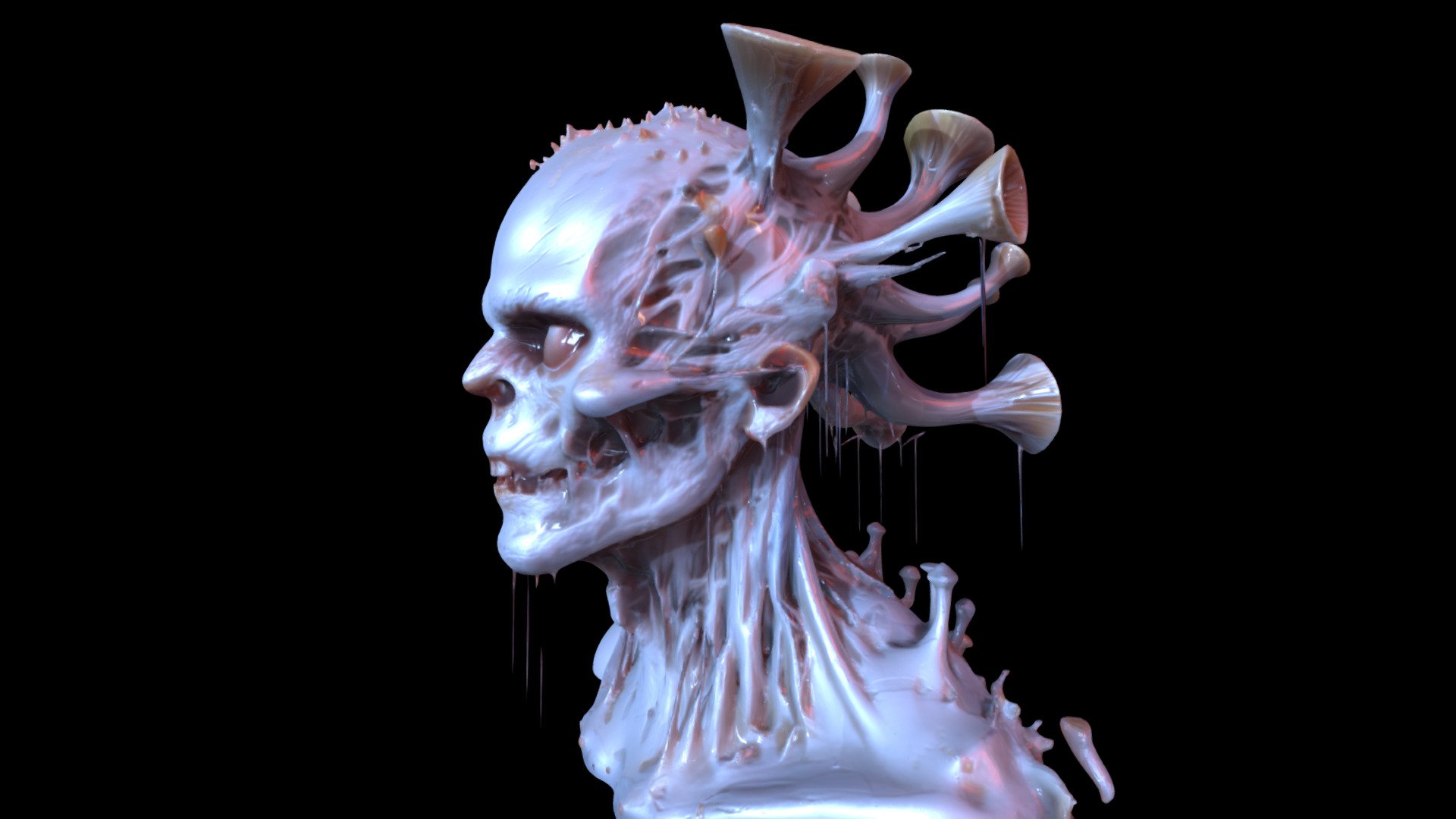 Zombie - Parasitic Fungus (bloomed) - 3D model by Eve Bat Studios (@EveBatStudios) [e8bebee ...