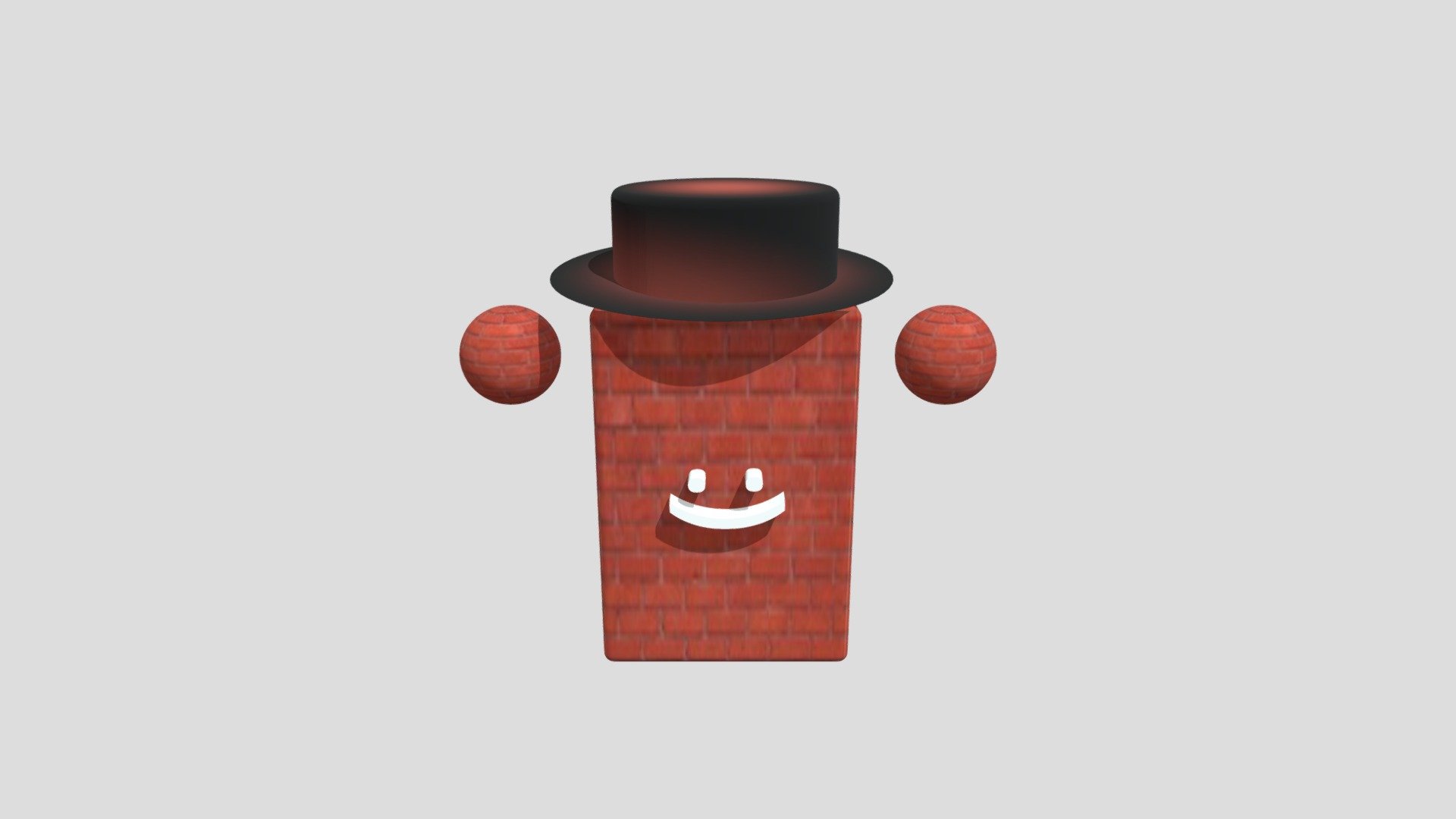mr brick man: the alive fancy brick - Download Free 3D model by ...
