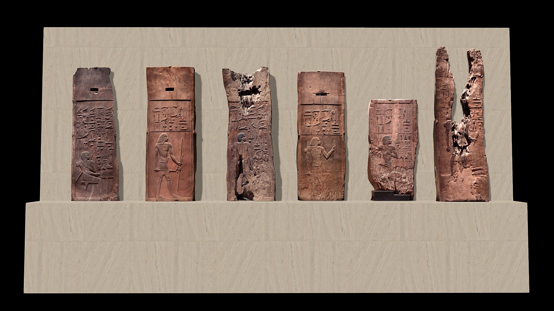 Wooden Panels from the Tomb of Hesy-Ra, Cairo - 3D model by danderson4 ...