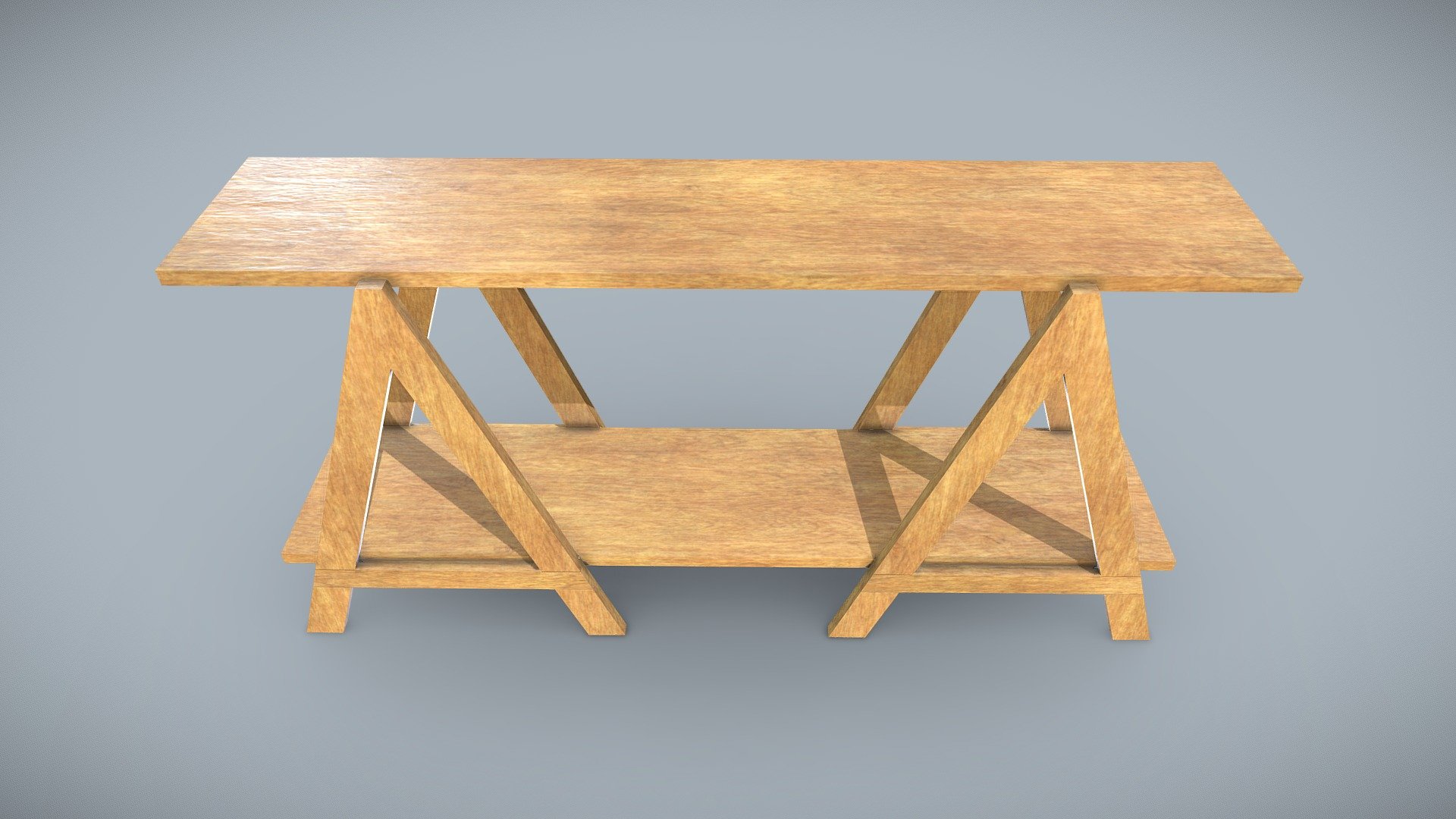 Carpentry Wooden Sawhorse Support - Buy Royalty Free 3D model by We3Do ...