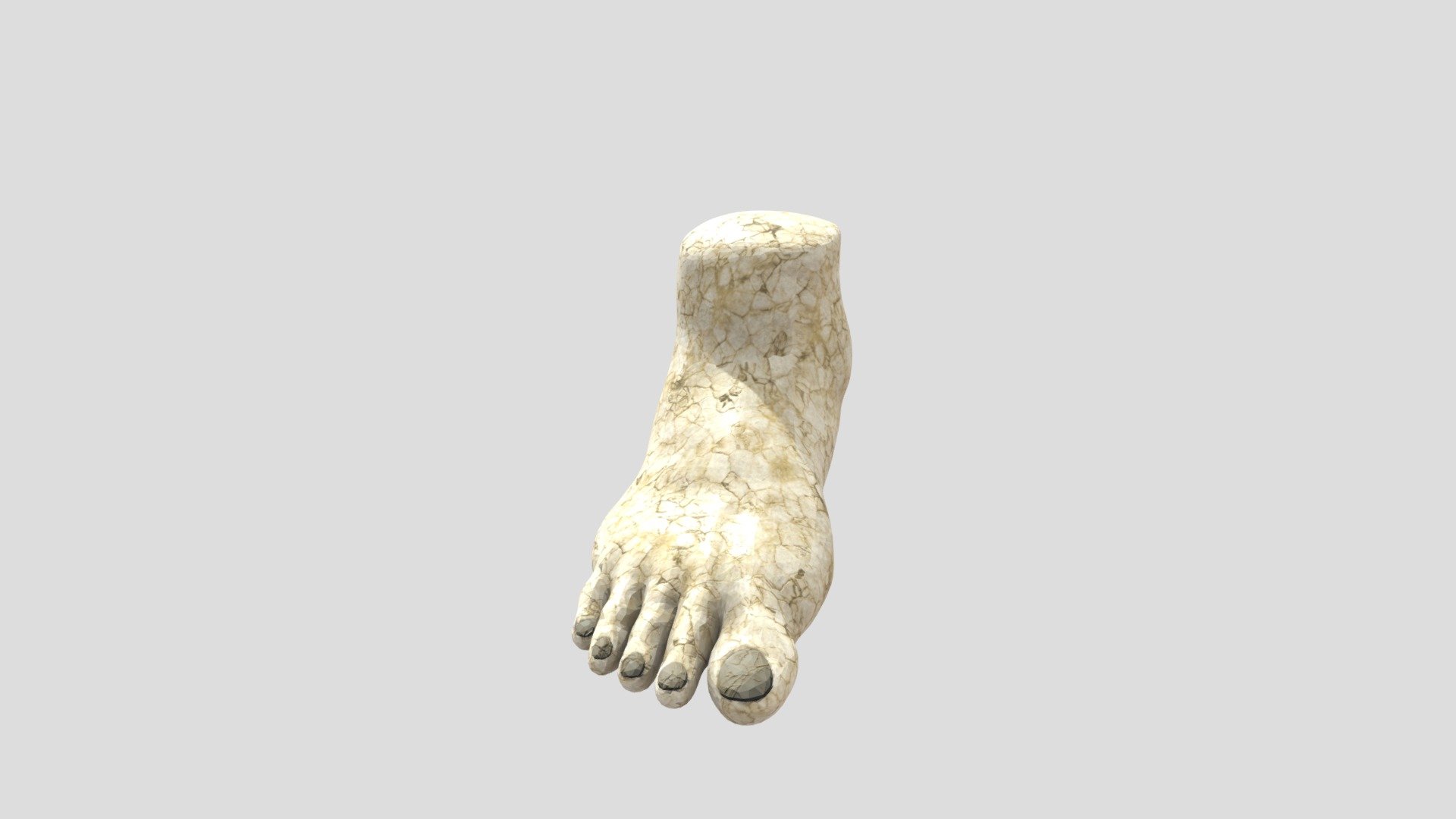 Marble_Foot_Sculpt - 3D model by lewischadwickyates [e8c5bb0] - Sketchfab
