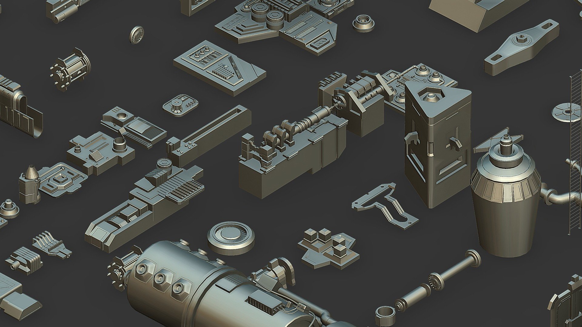 Graceland Greebles 0.1 - 3D model by Obseraft [e8c8104] - Sketchfab