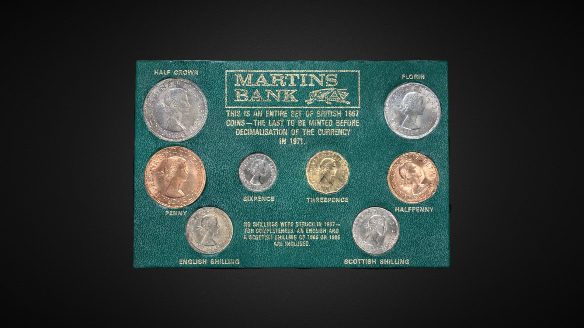 1967 Uk Pre Decimalisation Martin Bank Coins - Download Free 3D model ...