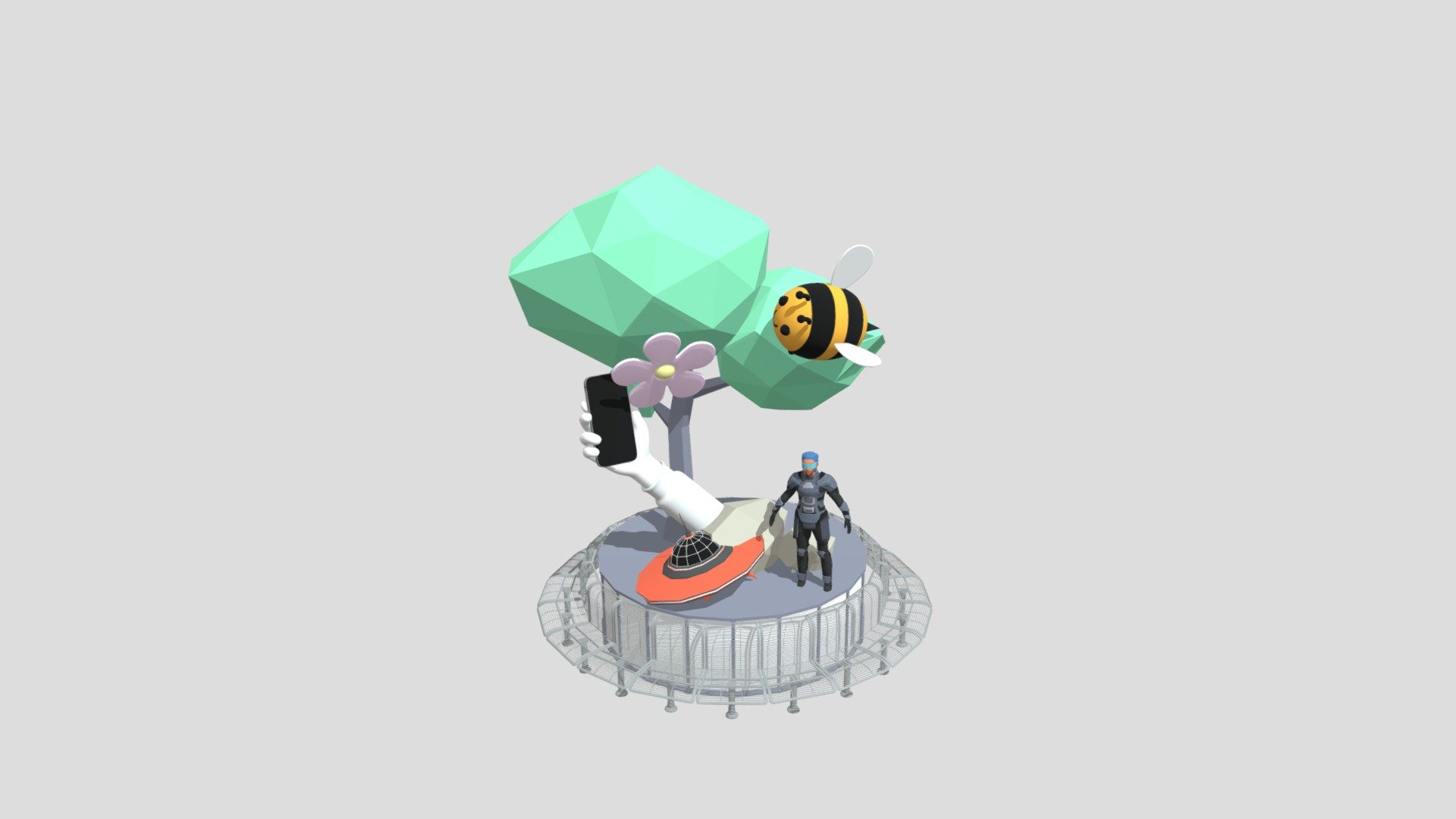 Techno-nature fusion - 3D model by bcsudbfaefh jhbviy (@bcsudbfaef ...