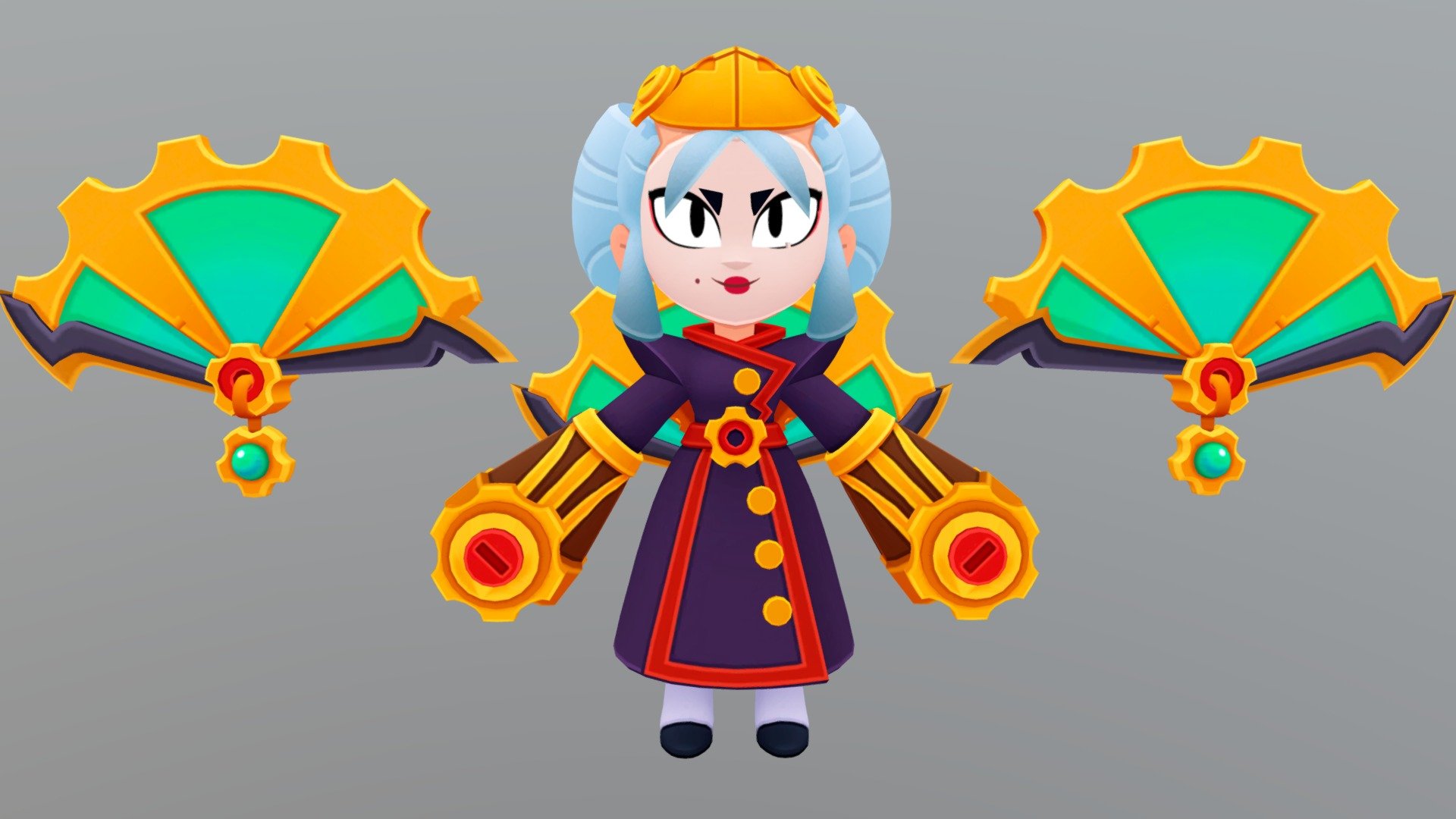 Clockwork Kaze (geisha) Brawl Stars 3D Model - Download Free 3D model ...