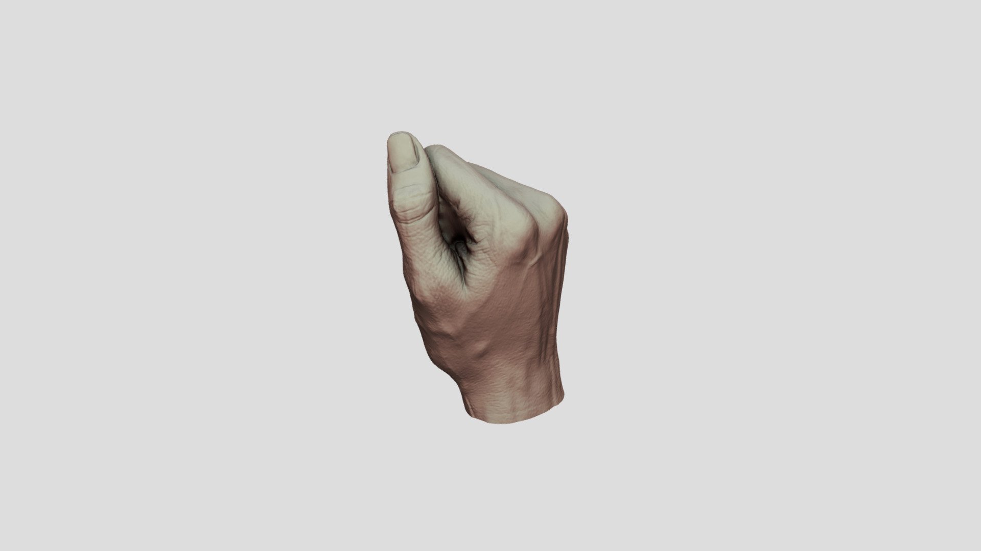 Closed Right Hand_Raw Scan w/o Cleanup - 3D model by 3DLirious [e8cf0c6 ...