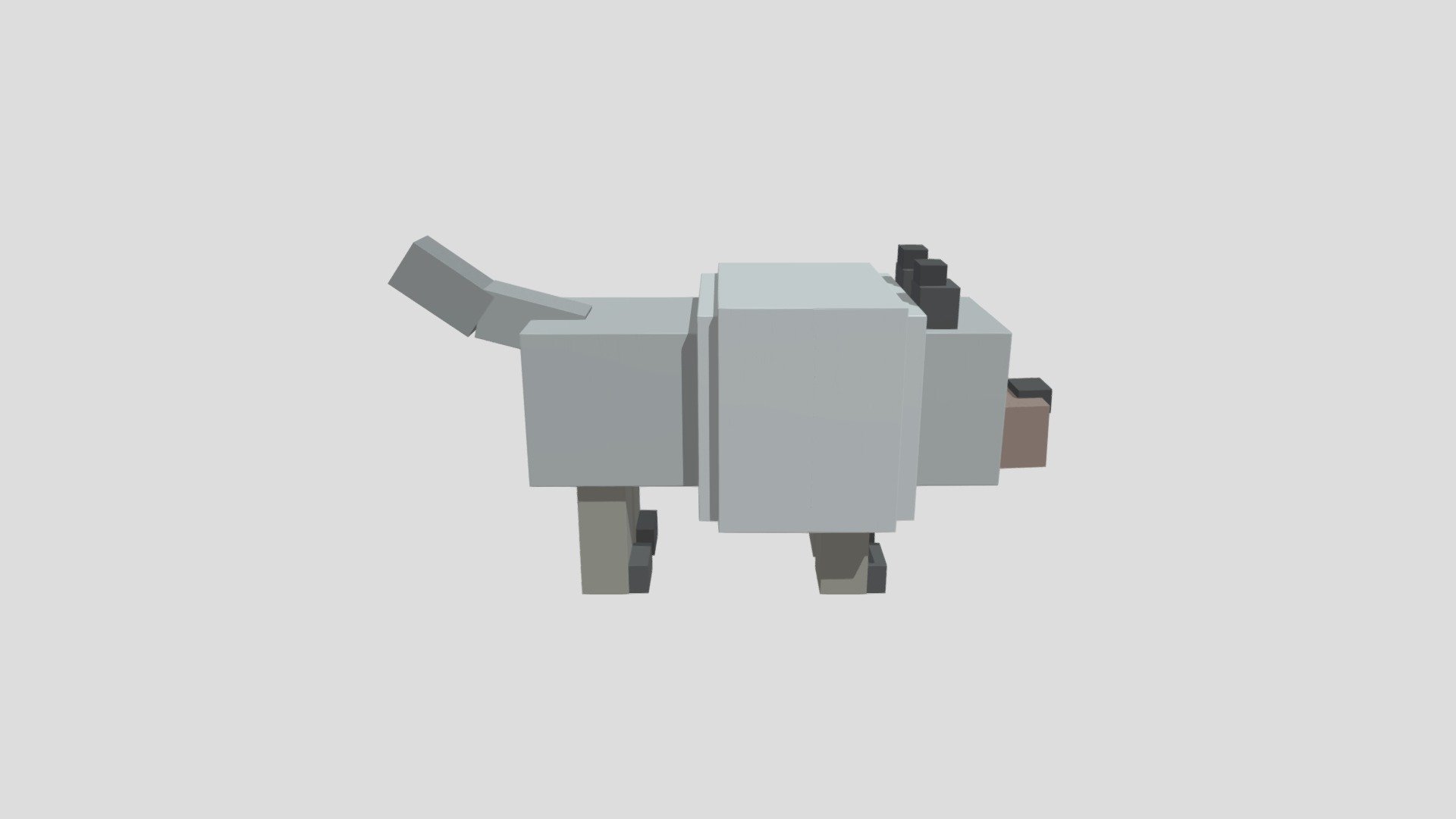 Stylized Minecraft Wolf ( extra simple ) - Download Free 3D model by ...
