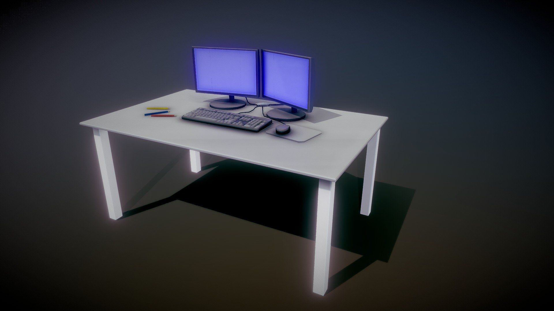 Office desk - Download Free 3D model by Kaz Chesna (@Kazches) [e8d10d0 ...
