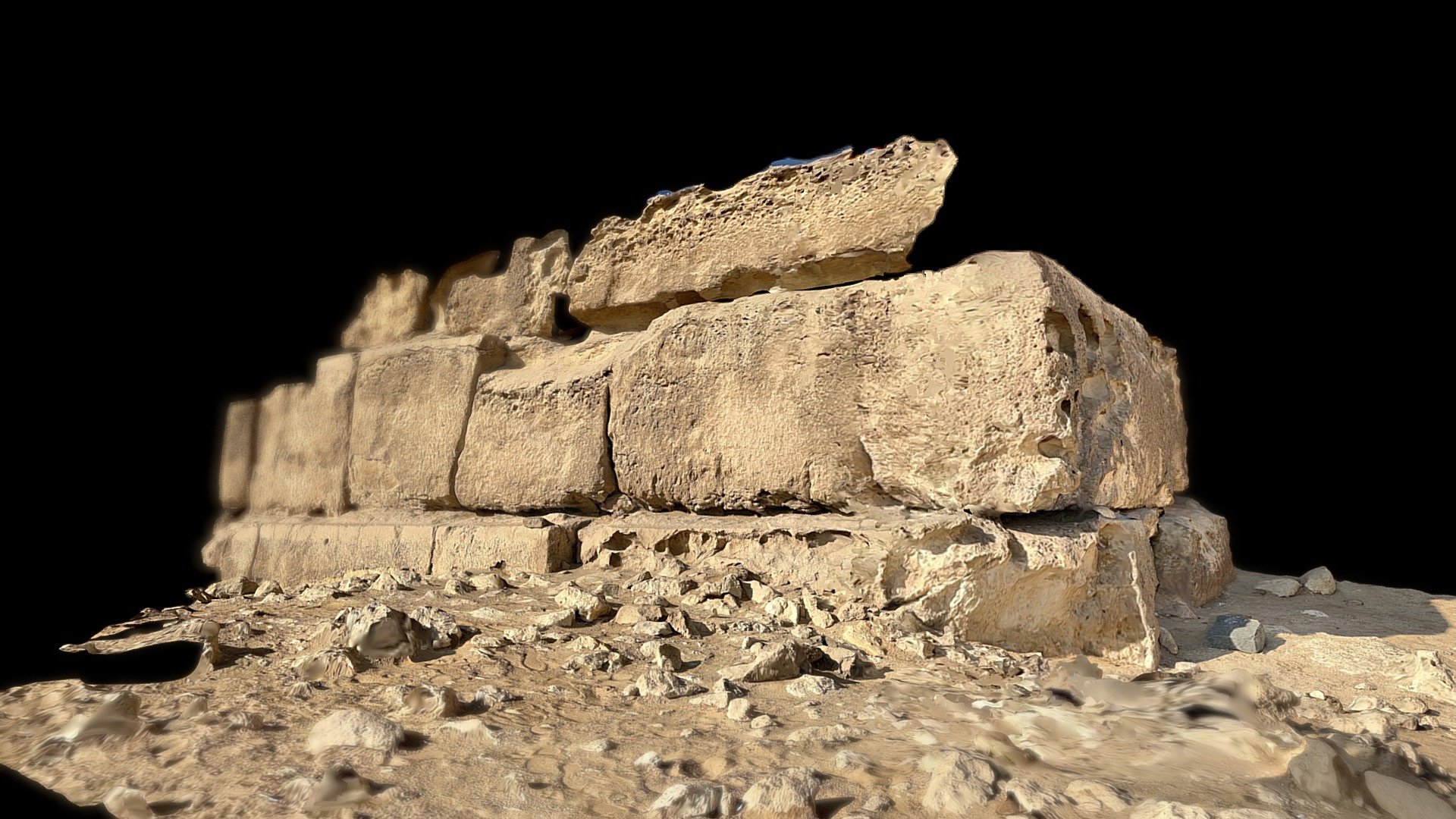 SW Corner of the 1st Queens Pyramid of Giza - 3D model by TSACS ...