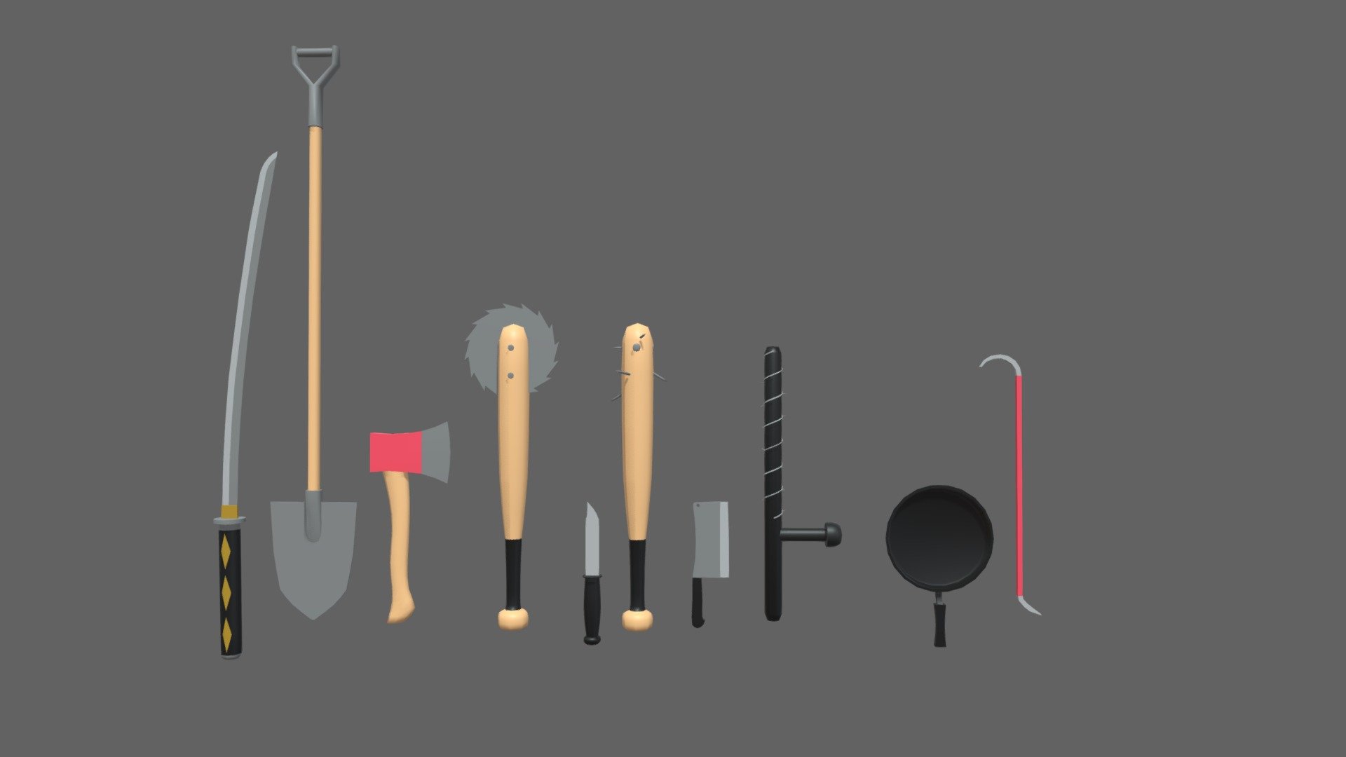 Low-Poly Zombie Apocalypse Weapon Pack - Buy Royalty Free 3D model by ...
