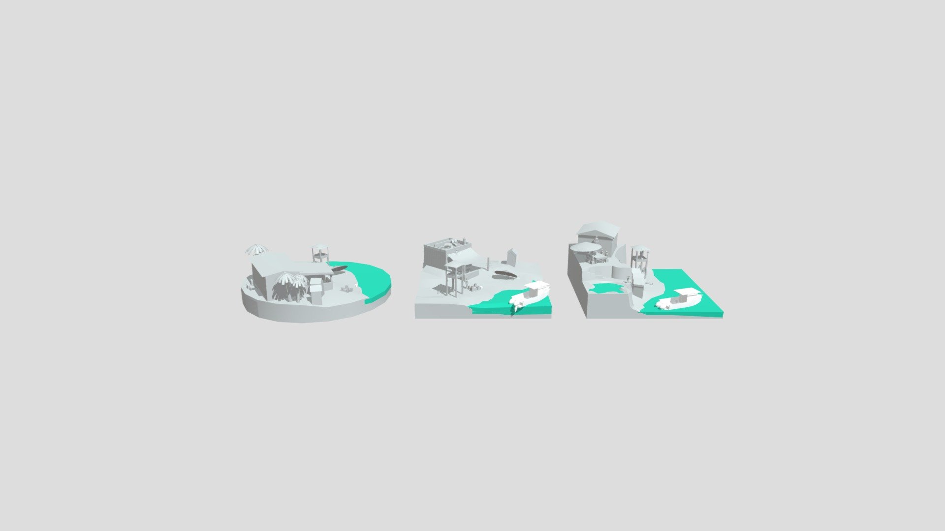 By the ocean - Blockout - 3D model by Andre Da Cruz Ribeiro (@AndreDaCruzRibeiro) [e8e3c79 ...