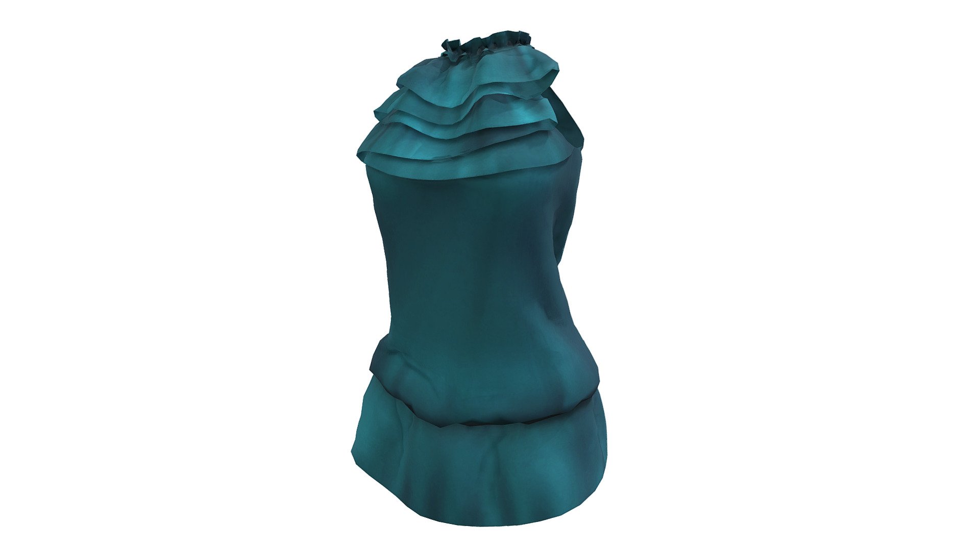 Female Frill Top Mini Dress - Buy Royalty Free 3D model by 3dia ...