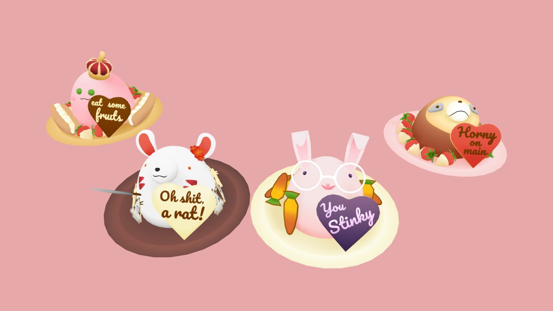 Stylized Cakes - Download Free 3D model by itsChoom [e8e9c6d] - Sketchfab