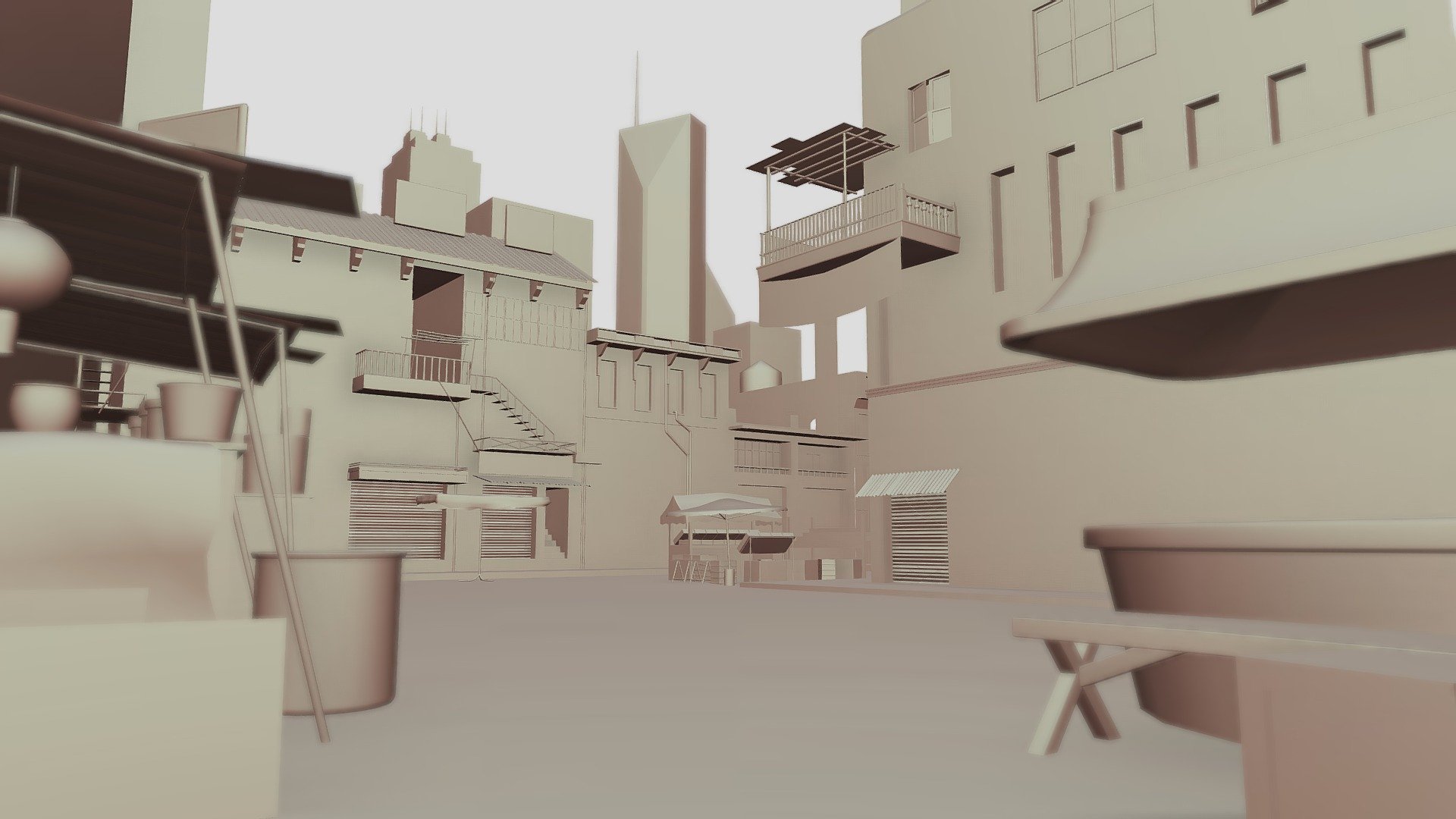 Chinese_backstreet - 3D model by Bharath (@sneeky) [e8e9d8e] - Sketchfab