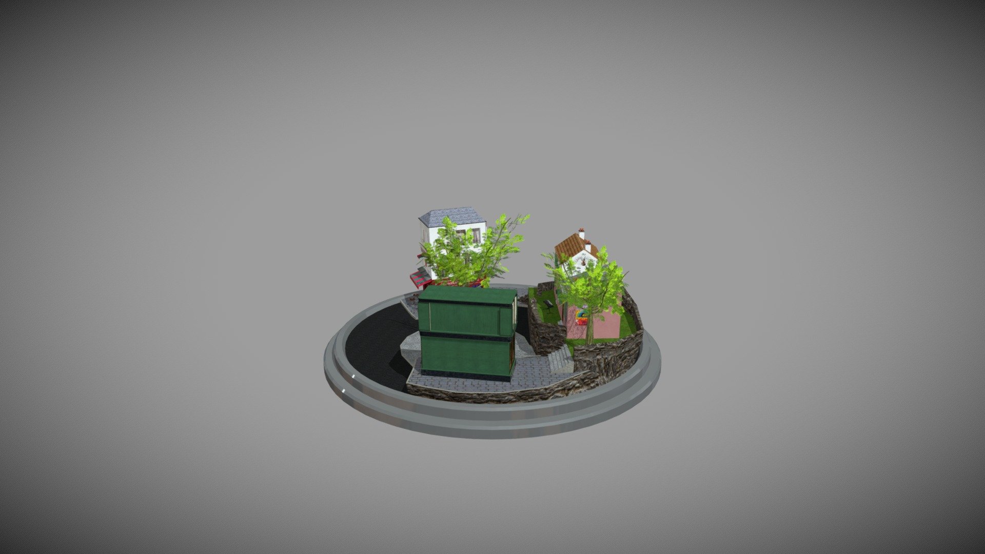 CityScene Montmartre - 3D model by Lara_Verhelst [e8edc85] - Sketchfab