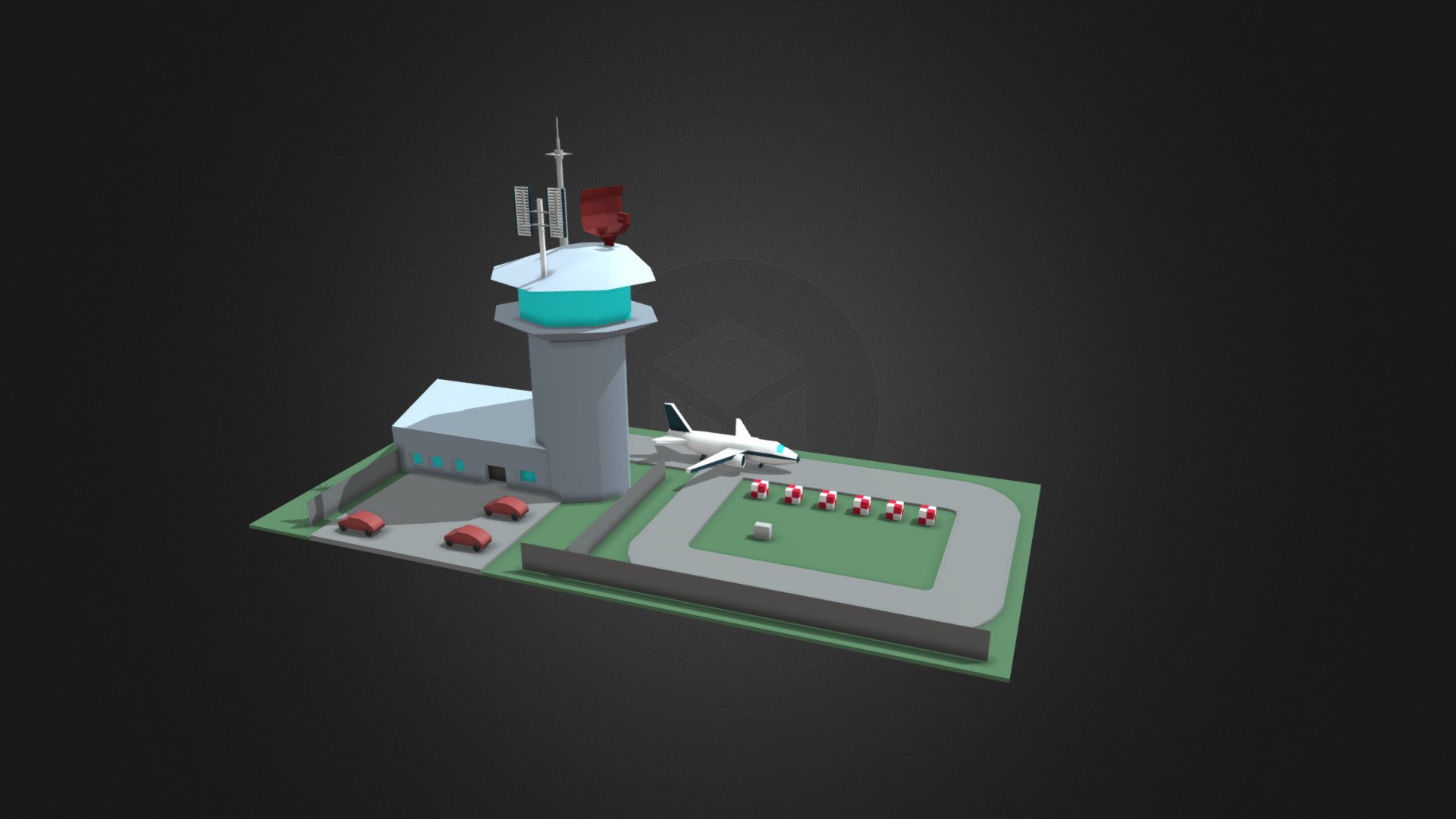 Small Airport - 3D model by Danny van Beek (@DeniZgamR) [e8ee76c ...