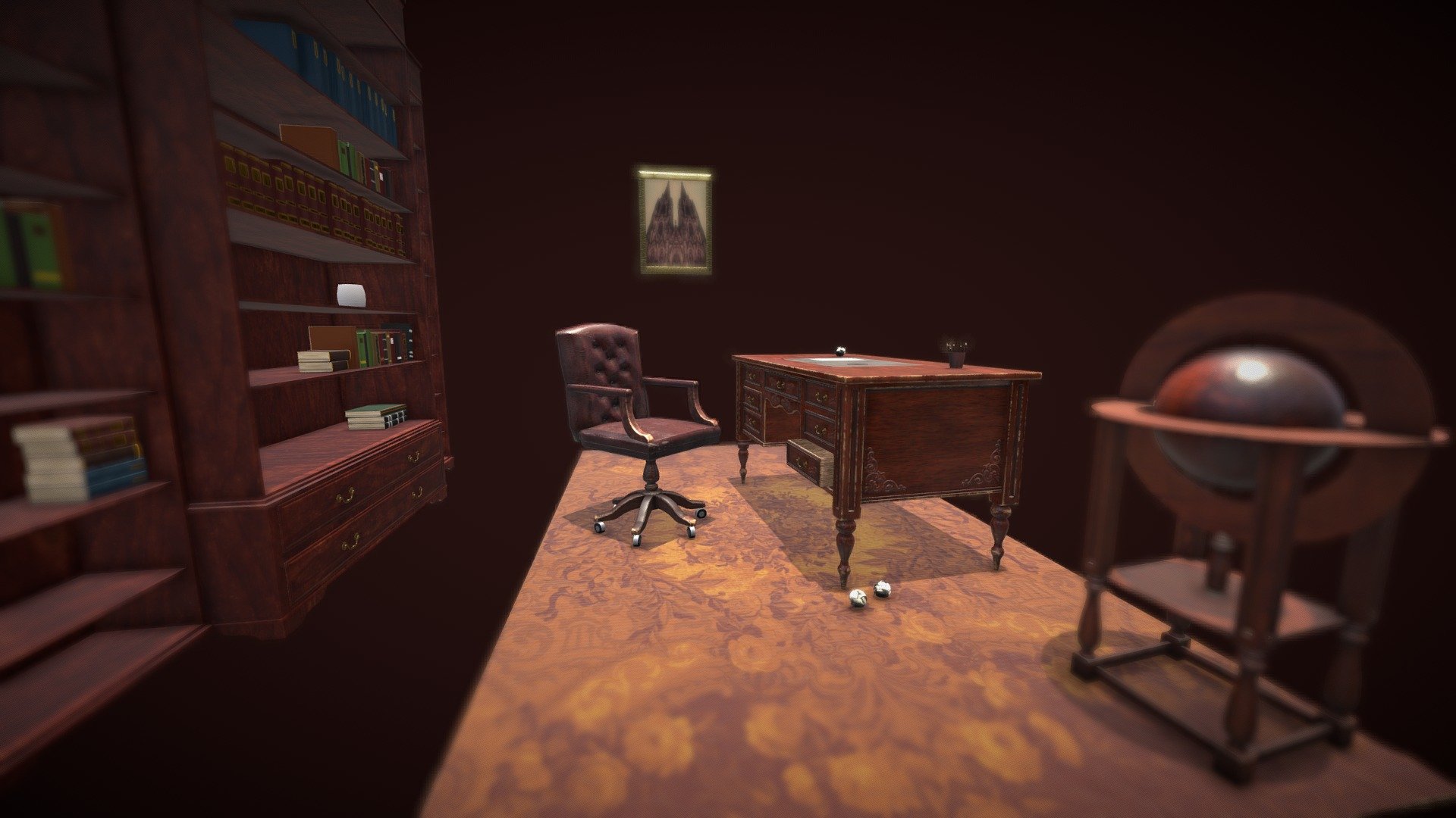 Vintage Desk Scene - Buy Royalty Free 3D model by Ray (@rayro) [e8f221d ...