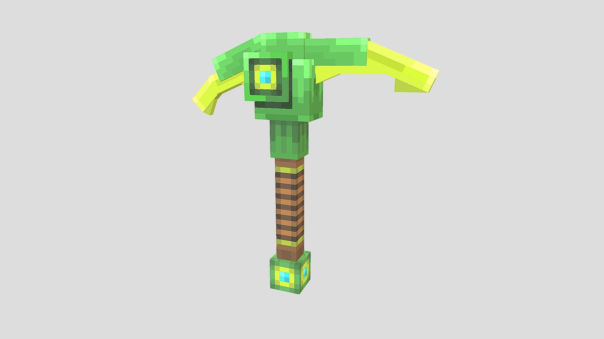Green Gem Pickaxe - 3D model by Chamshine (@1071253832) [e8f4edd ...
