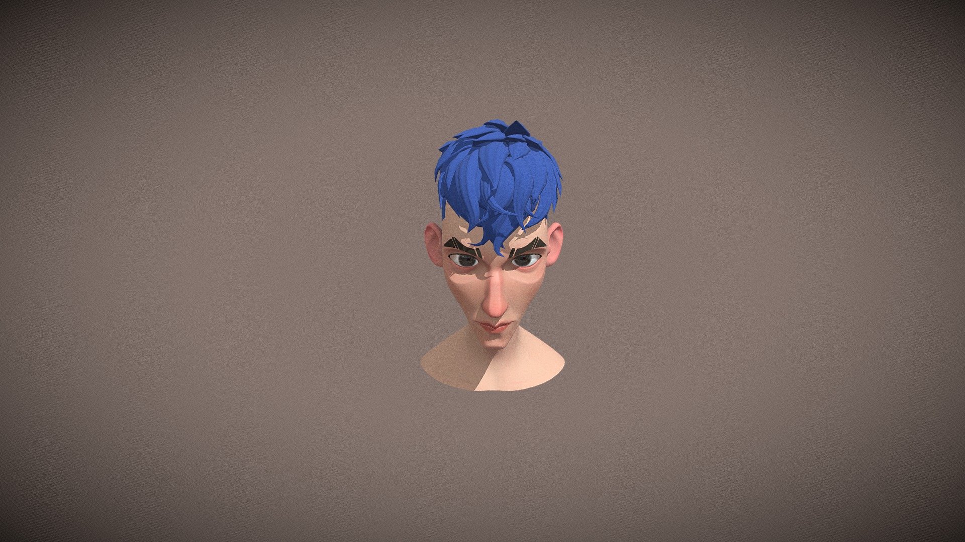 stylized face animation - 3D model by AfonsoEstudante [e8f8e80] - Sketchfab
