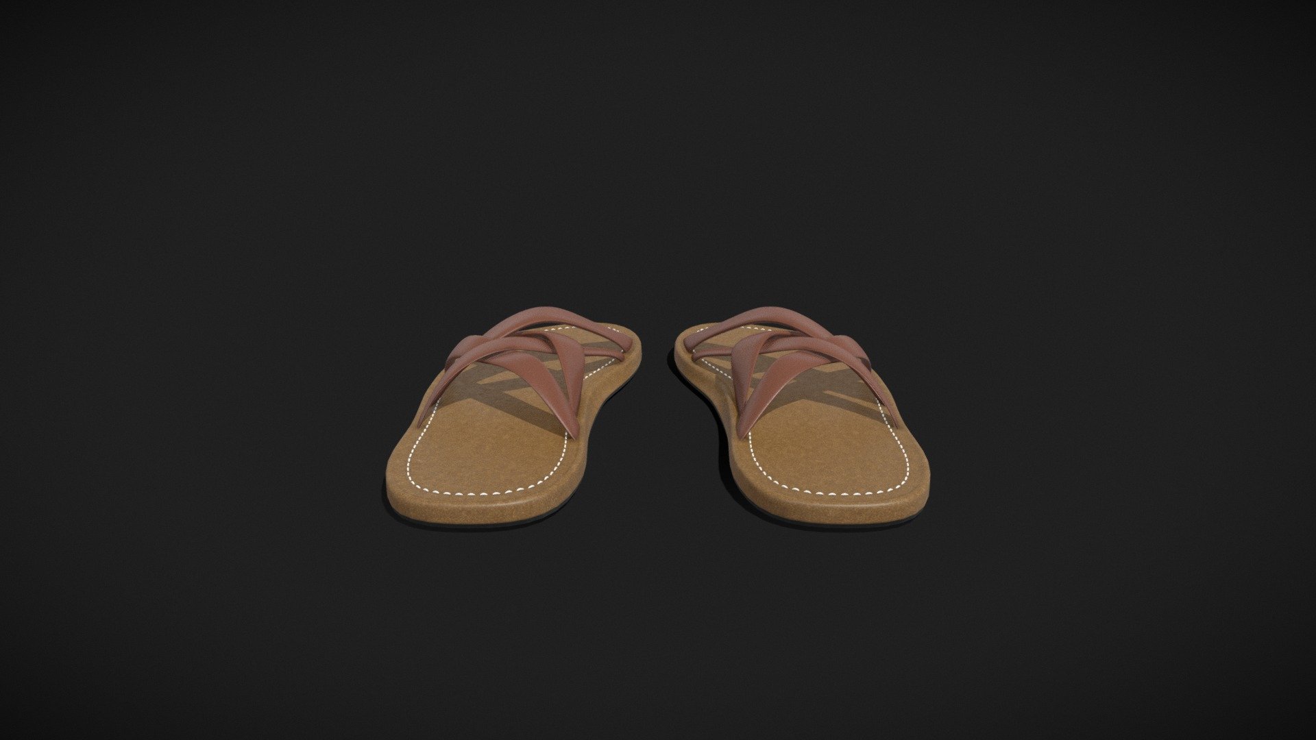 Leather Slippers Footwear 3D Model - Buy Royalty Free 3D model by ...