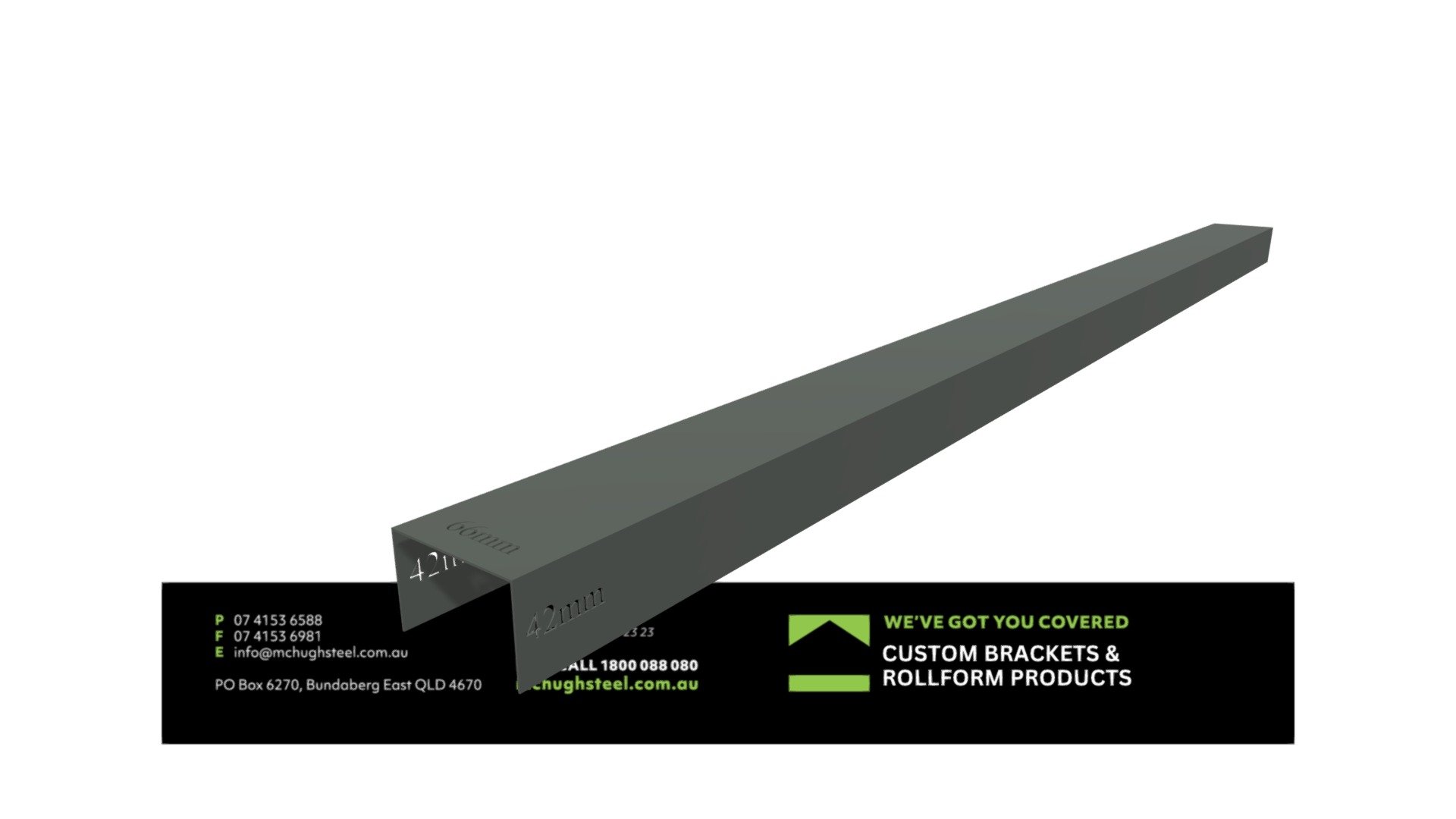 PA Door Mullion 1mm Galv FLS 86 Woodland Grey - 3D model by mchughsteel ...