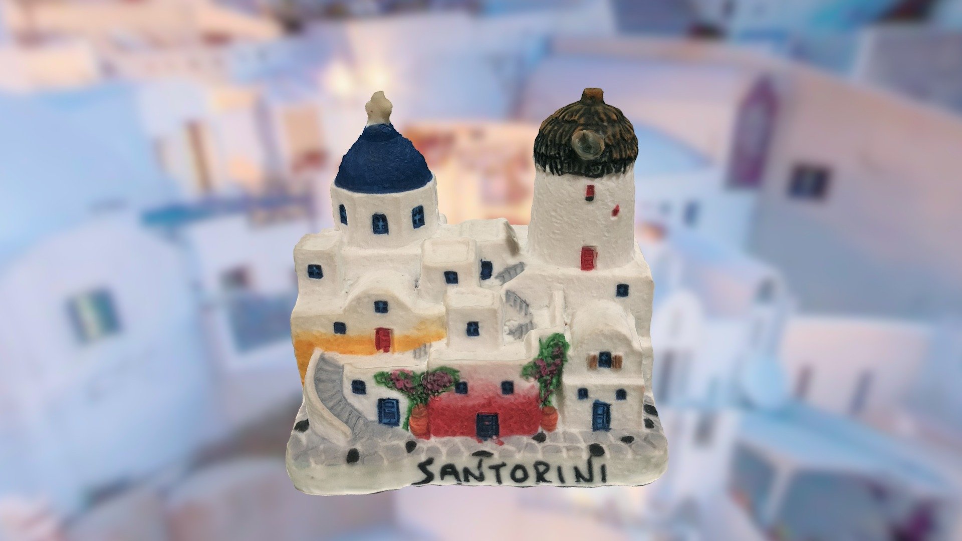 Santorini Miniature - 3D model by zagwhy [e90445a] - Sketchfab
