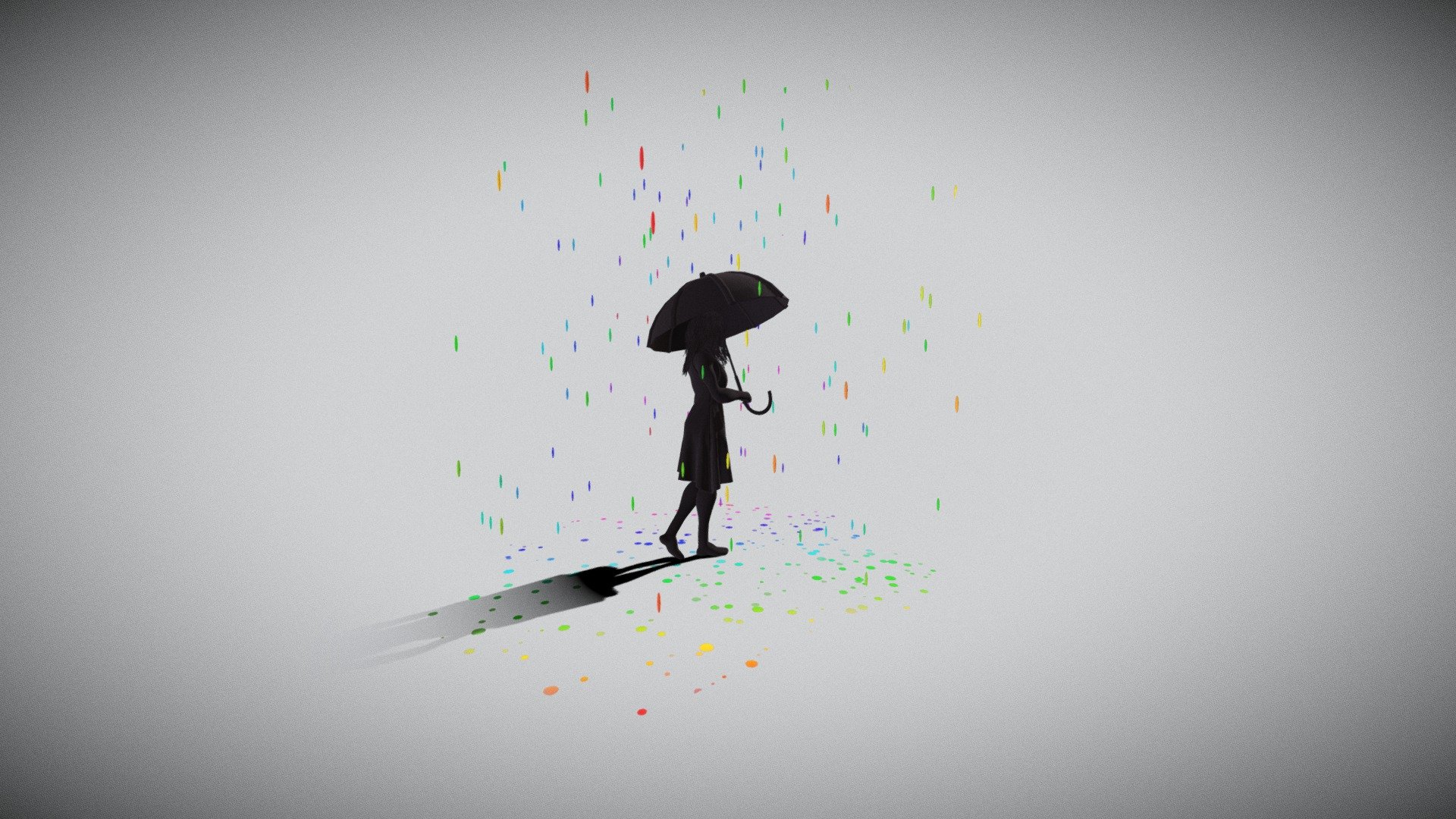 Walking in the Rain - Download Free 3D model by Kinga Kroliczek (@kinga ...