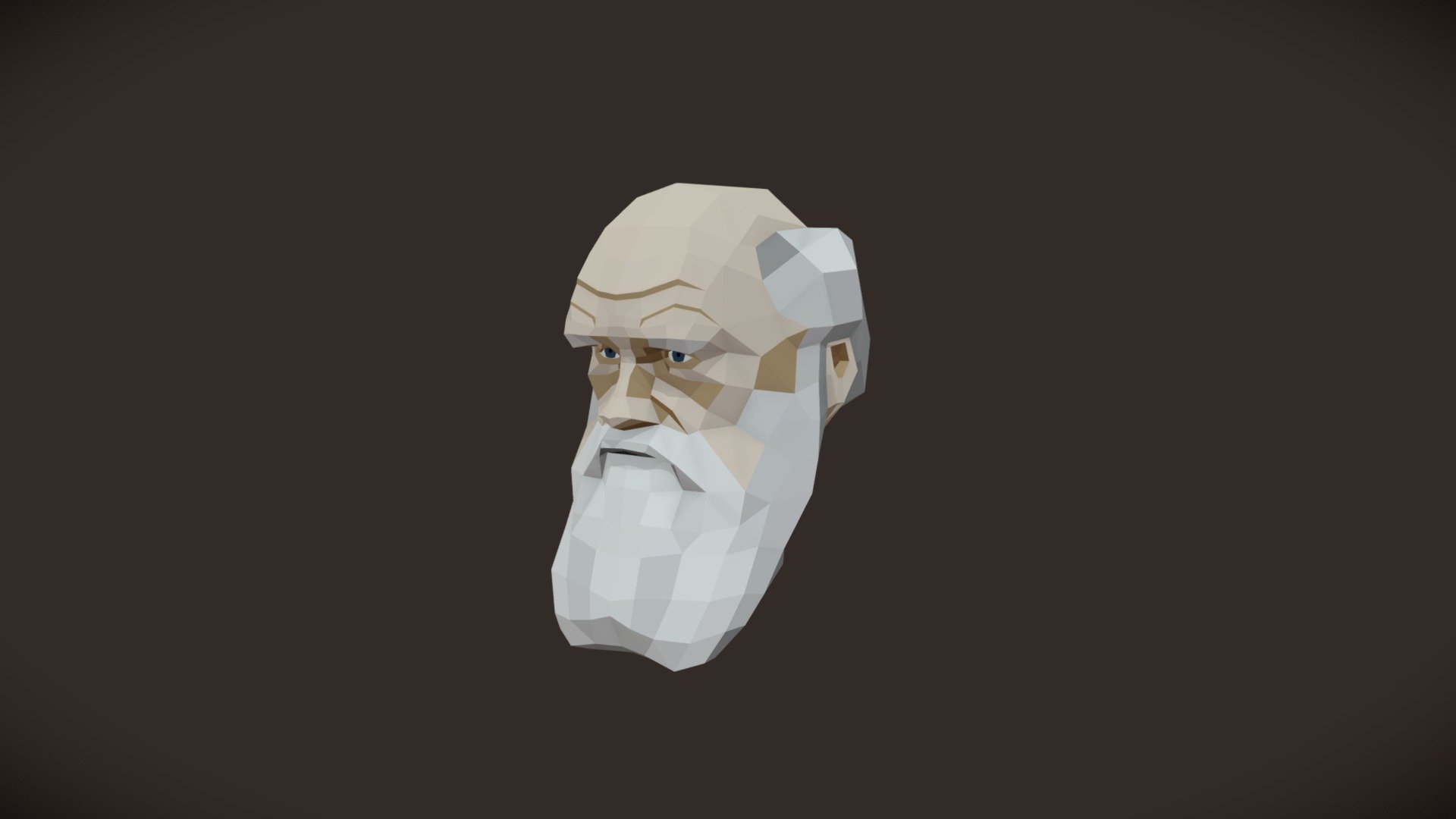 Charles Darwin - Poly Art - Download Free 3D model by Denys Almaral ...