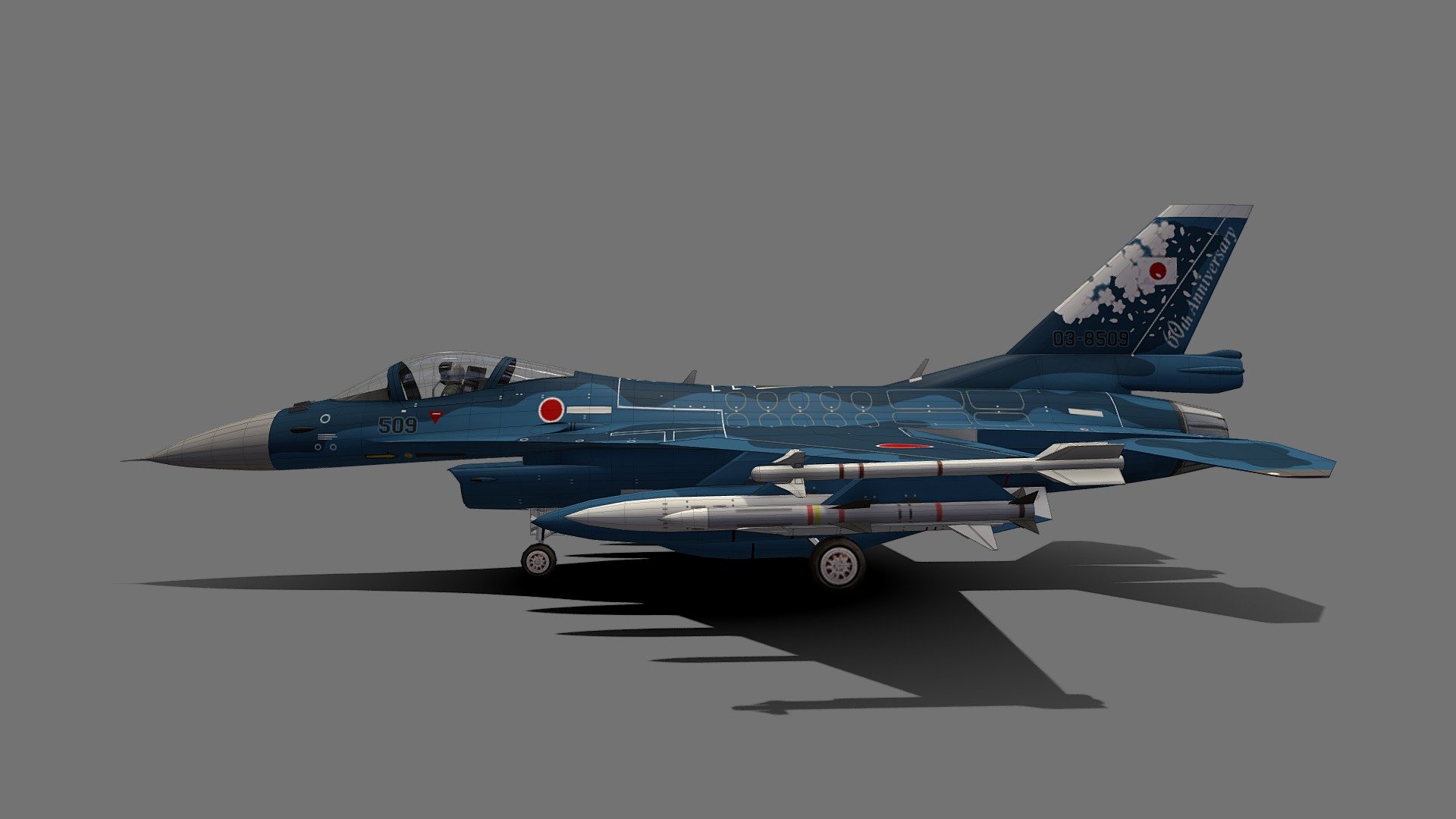 JASDF F-2A Low Poly model - Download Free 3D model by Yi Tsung Lee ...