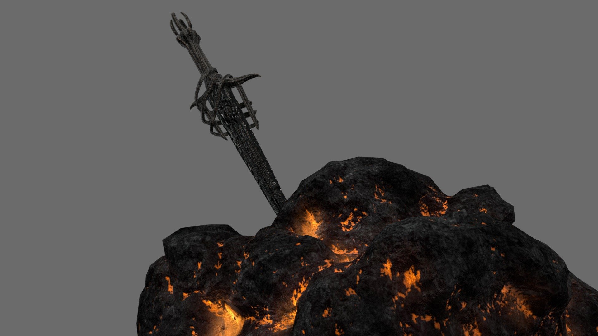 Sauron's Sword in Lava Stone - 3D model by patriciajteare [e91227d ...