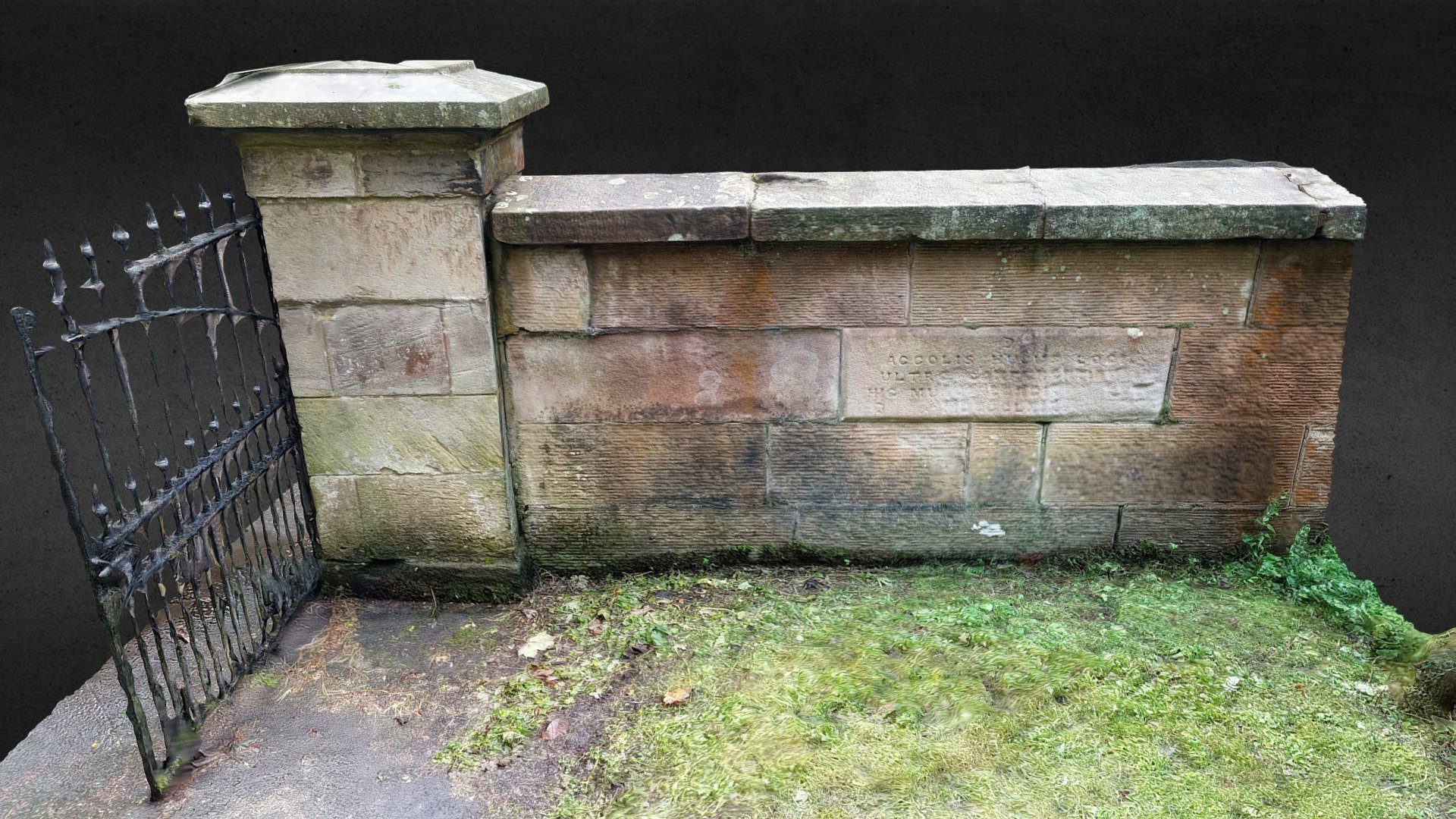 Inscribed Wall Stone at Cadder Parish Church - Buy Royalty Free 3D ...