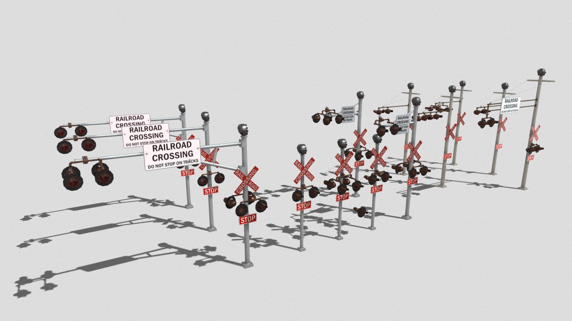 Vintage Pine Marten Railroad Crossing Signals - 3D model by ...