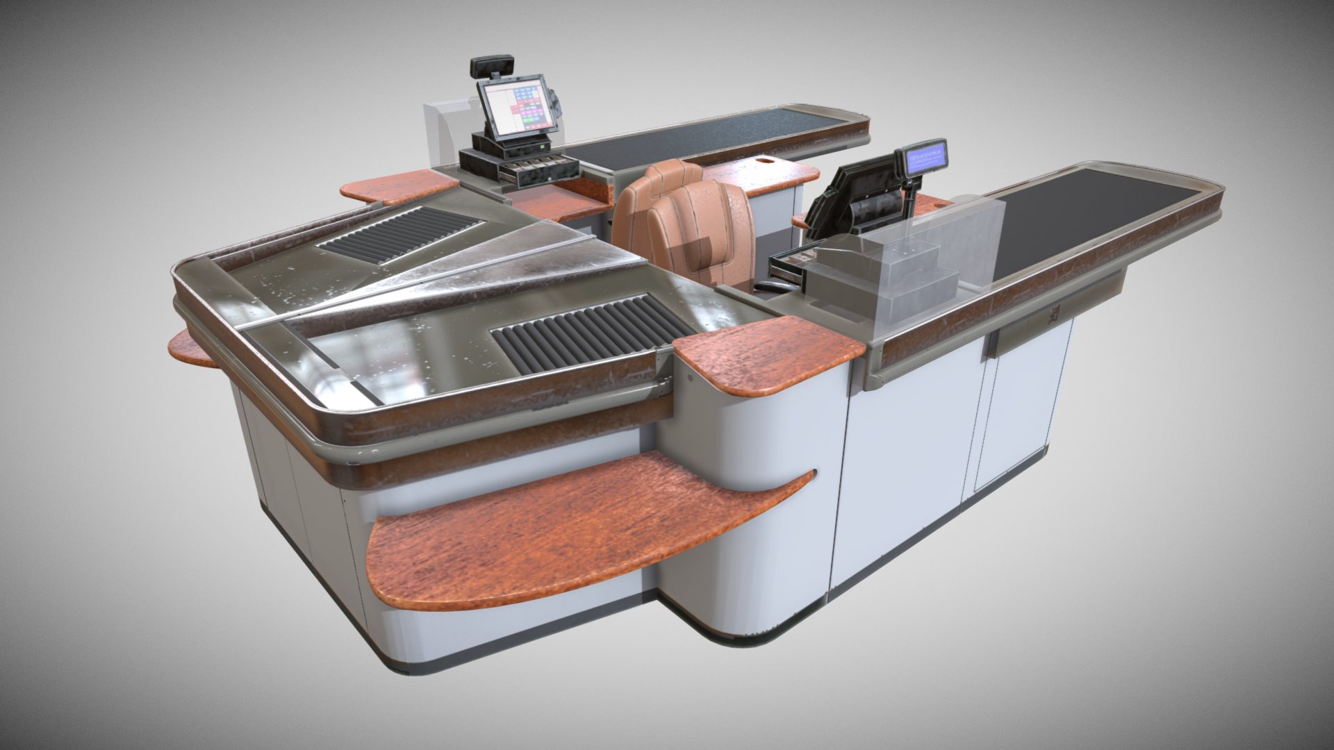Super Market Counter - Buy Royalty Free 3D model by Francesco Coldesina ...