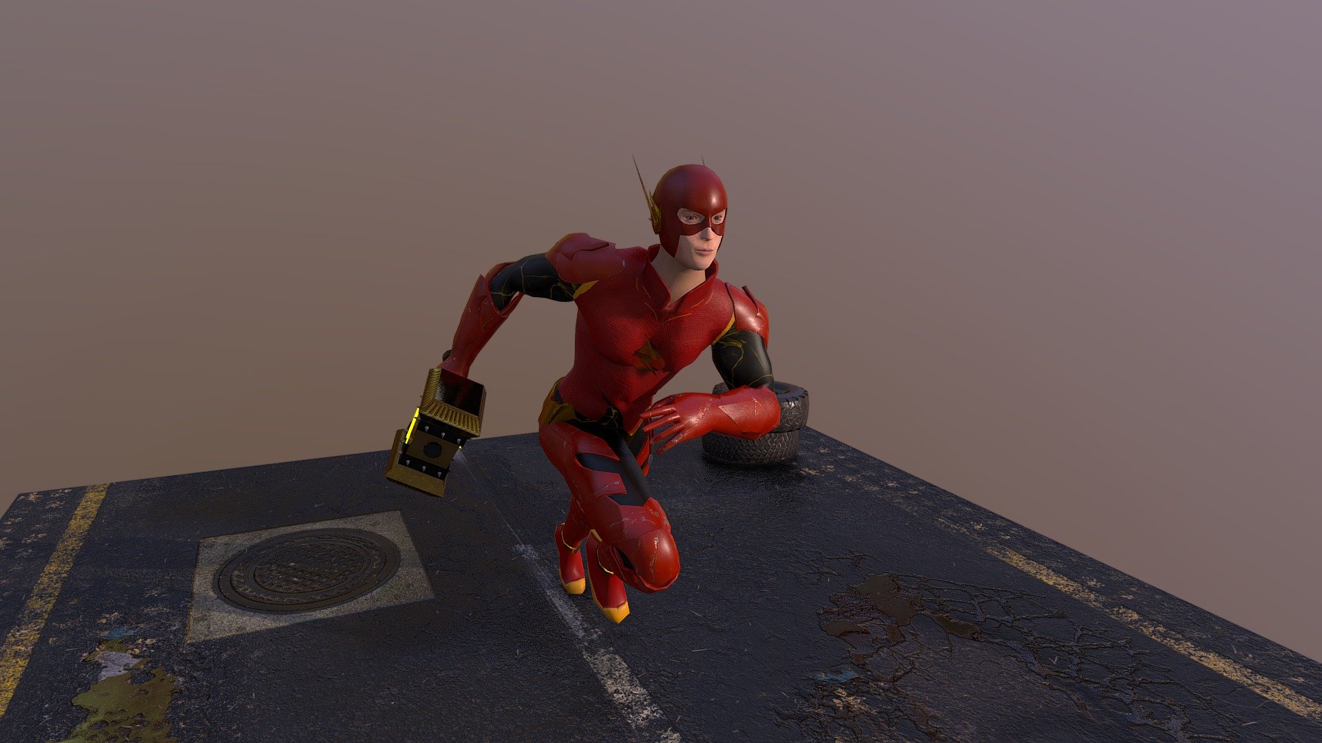 Character 3D: The Flash - 3D model by vuongtuelinh [e91e5ed] - Sketchfab