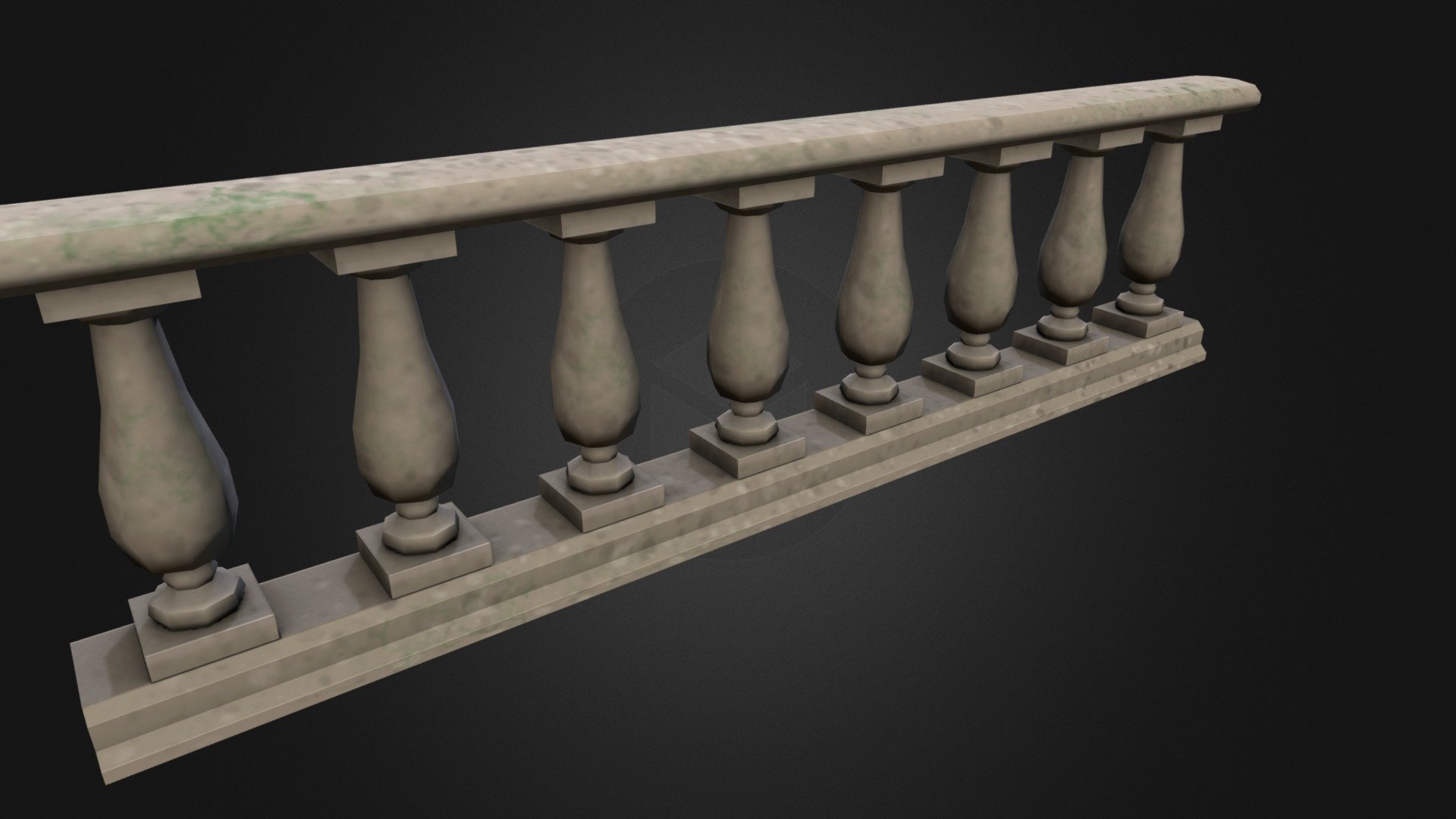 Stone Railing - 3D model by Forest Katsch (@ForestKatsch) [e91ee39 ...