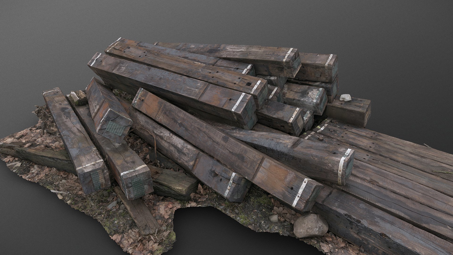 Old railroad sleepers - Buy Royalty Free 3D model by matousekfoto ...