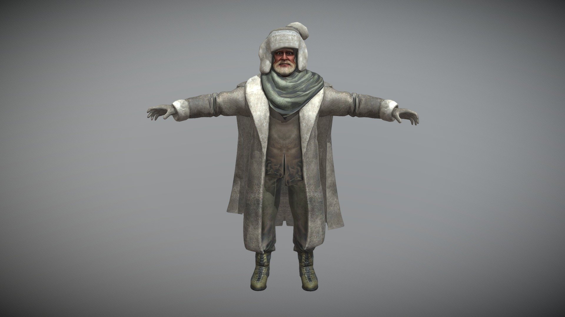 Old trading man in winter - 3D model by vitascky [e92892c] - Sketchfab