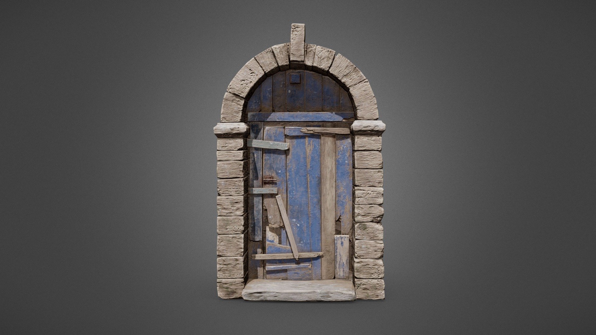 Weathered Medieval Door - 3D model by RaduCarstean [e92945d] - Sketchfab